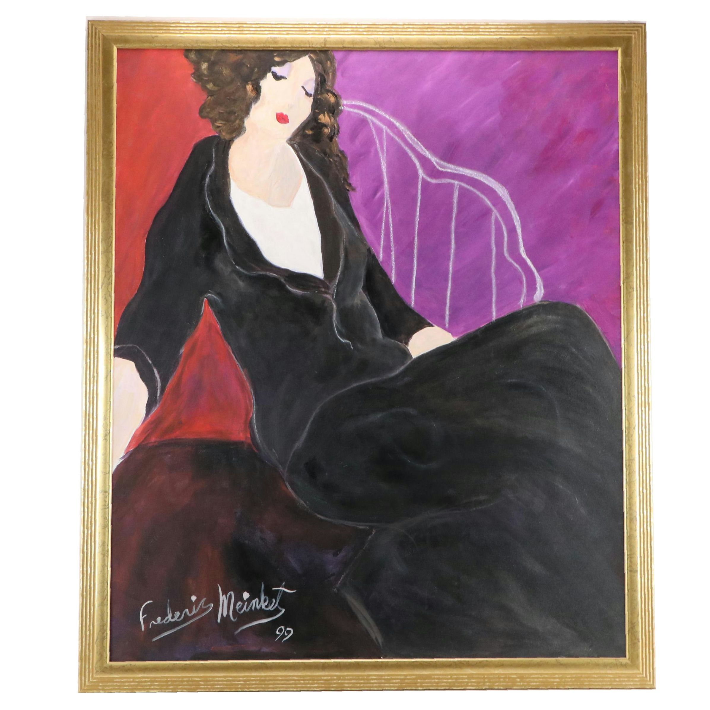 Portrait Oil Painting of Reclining Woman, 1999 | EBTH