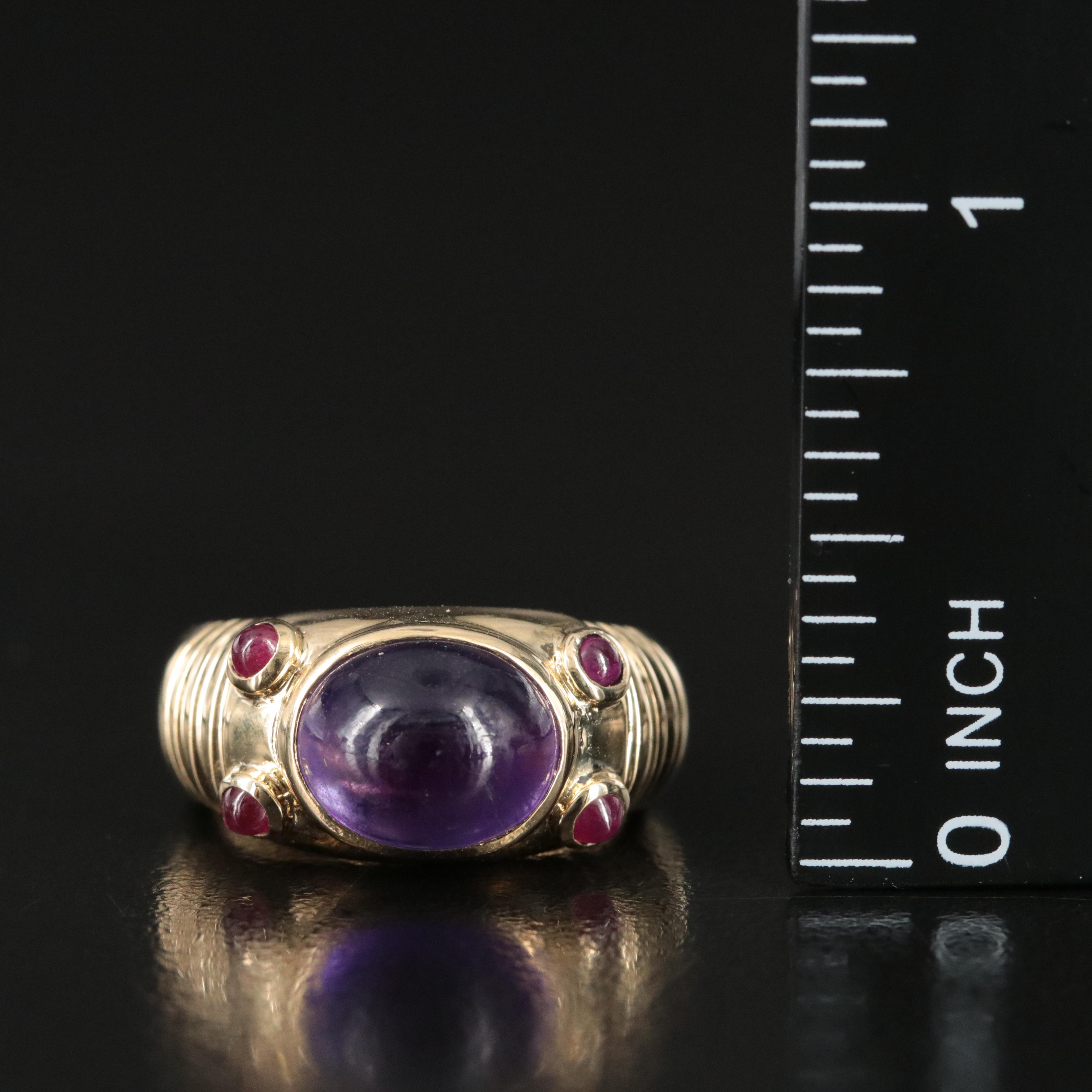 David Yurman 14K Amethyst and Ruby Ring | EBTH