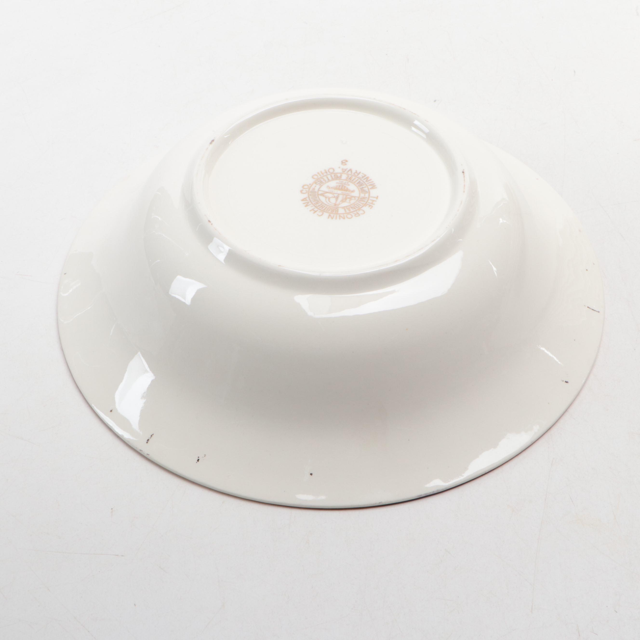 Cronin China Company Gilt Plates, Platter, Serving Bowl and Creamer ...