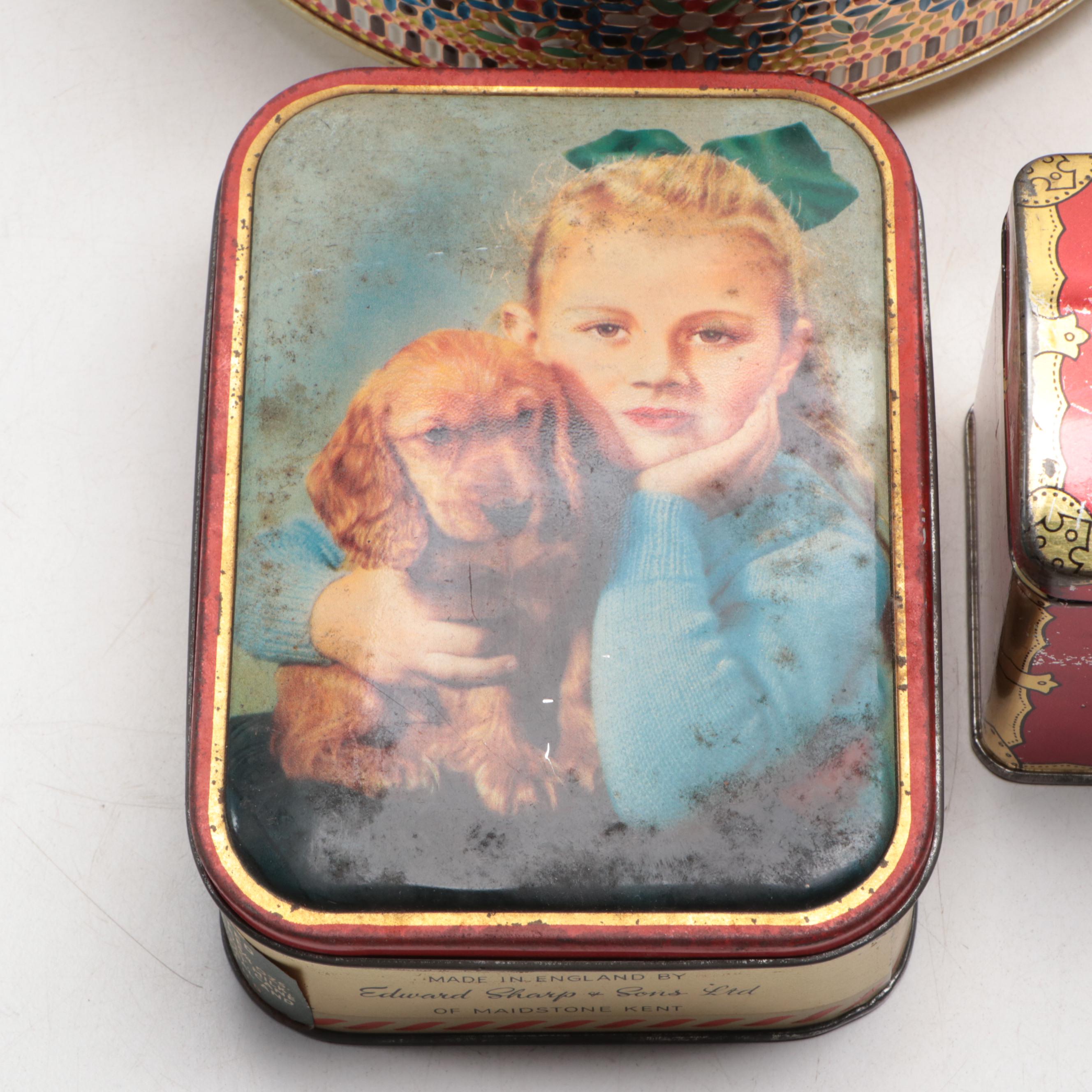 Huntley & Palmer Biscuit Tin with Singer Sewing Tin and More Vintage ...