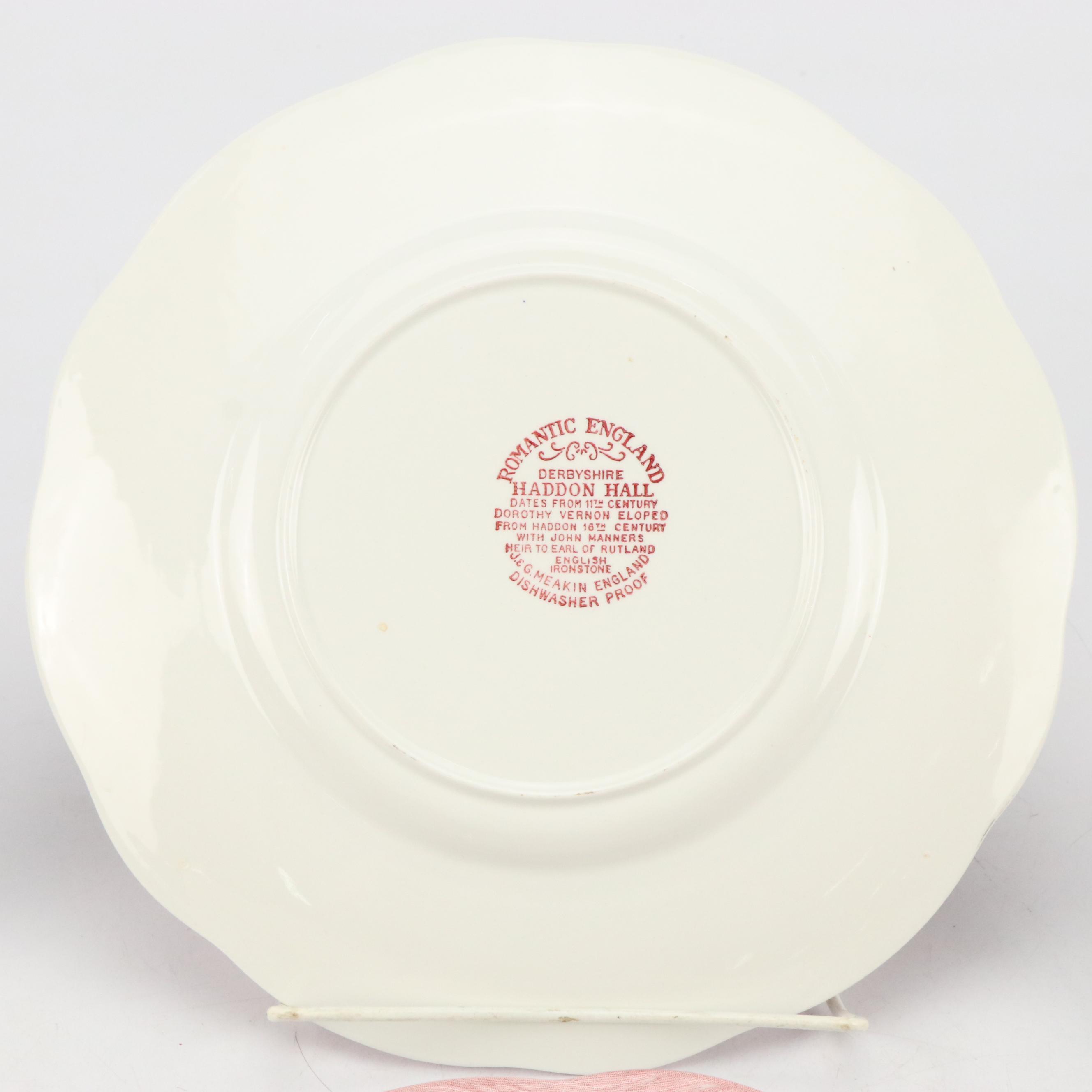 J. & G. Meakin "Romantic England" Red Ironstone Dinnerware | EBTH
