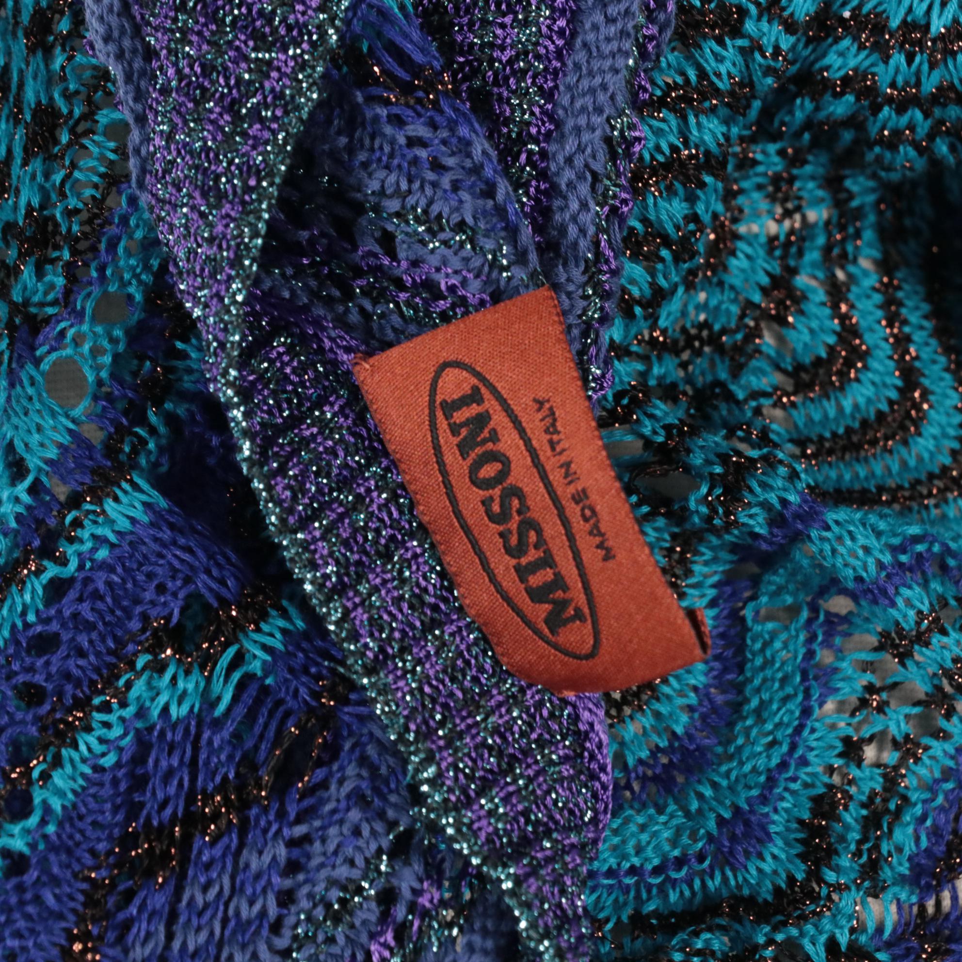 Missoni Orange Label Multicolor/Metallic Knit Top | EBTH