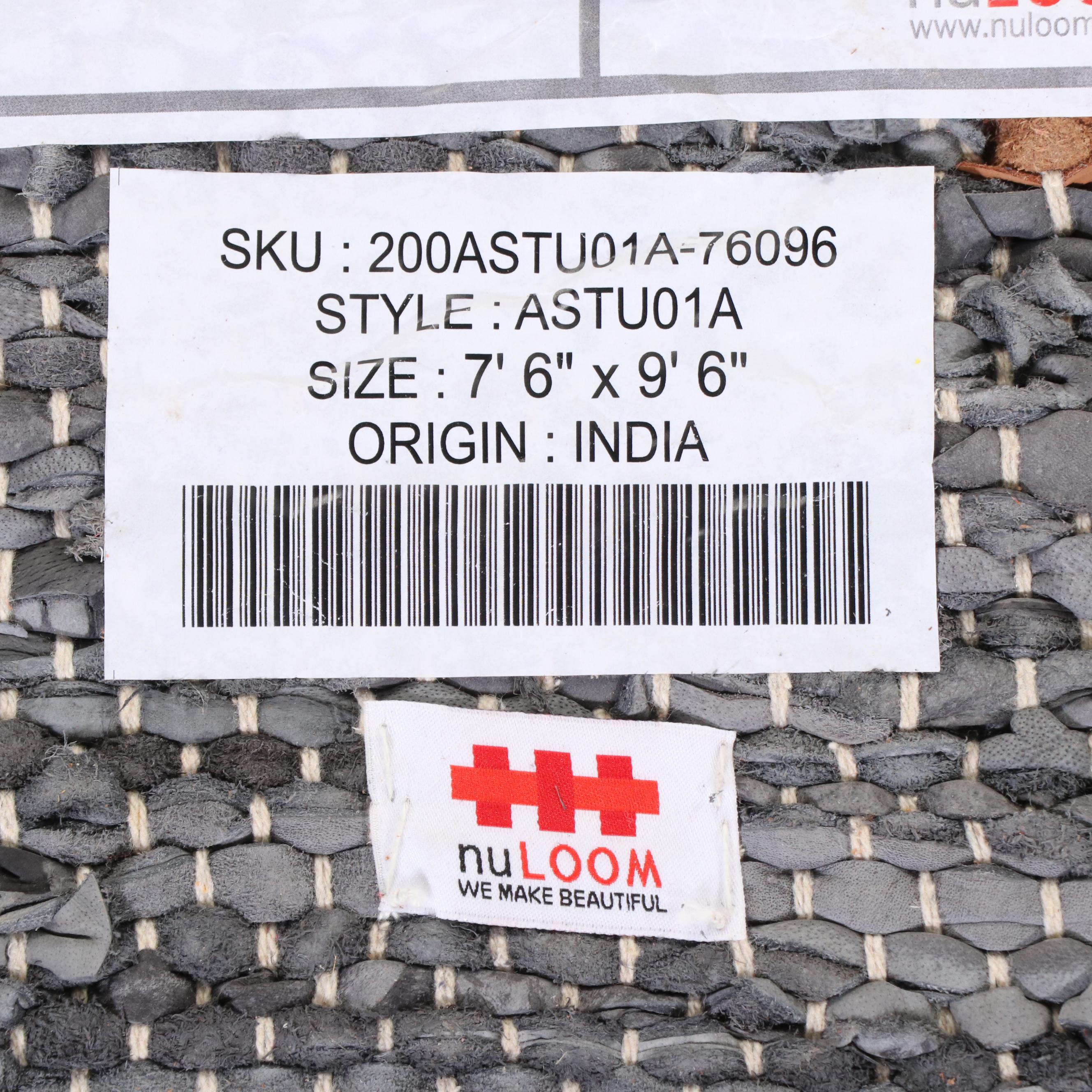 7'7 x 10'6 Handwoven Nuloom "Tukal" Leather Area Rug | EBTH