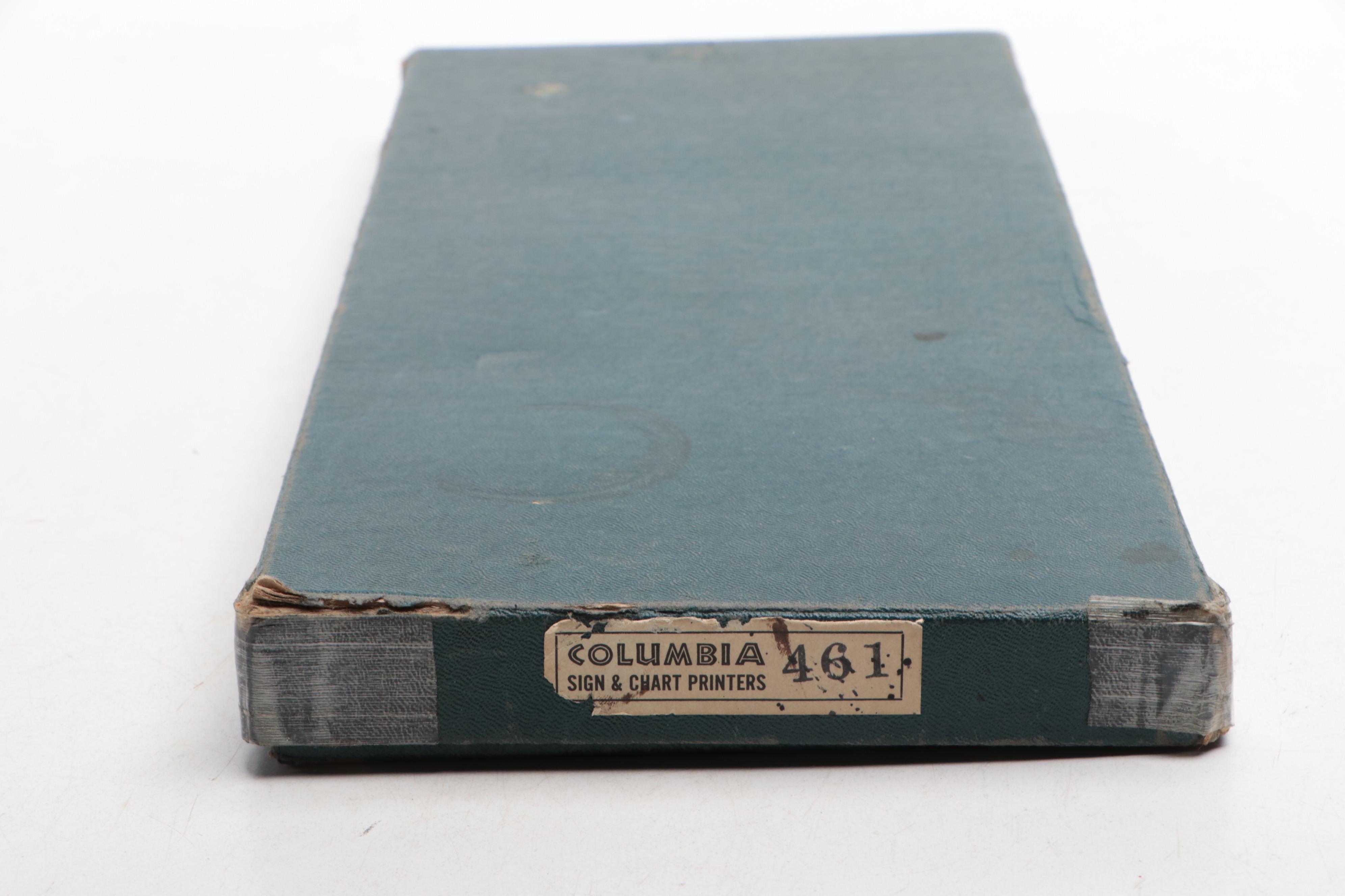 Columbia Sign & Chart Wood and Rubber Letter Stamp Set | EBTH