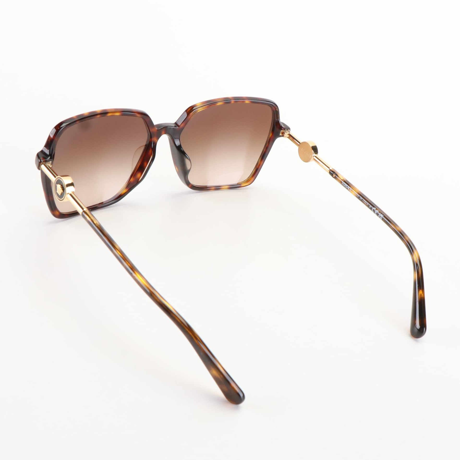 Versace Mod. 4396-F Havana Frame Brown Gradient Sunglasses with Case ...