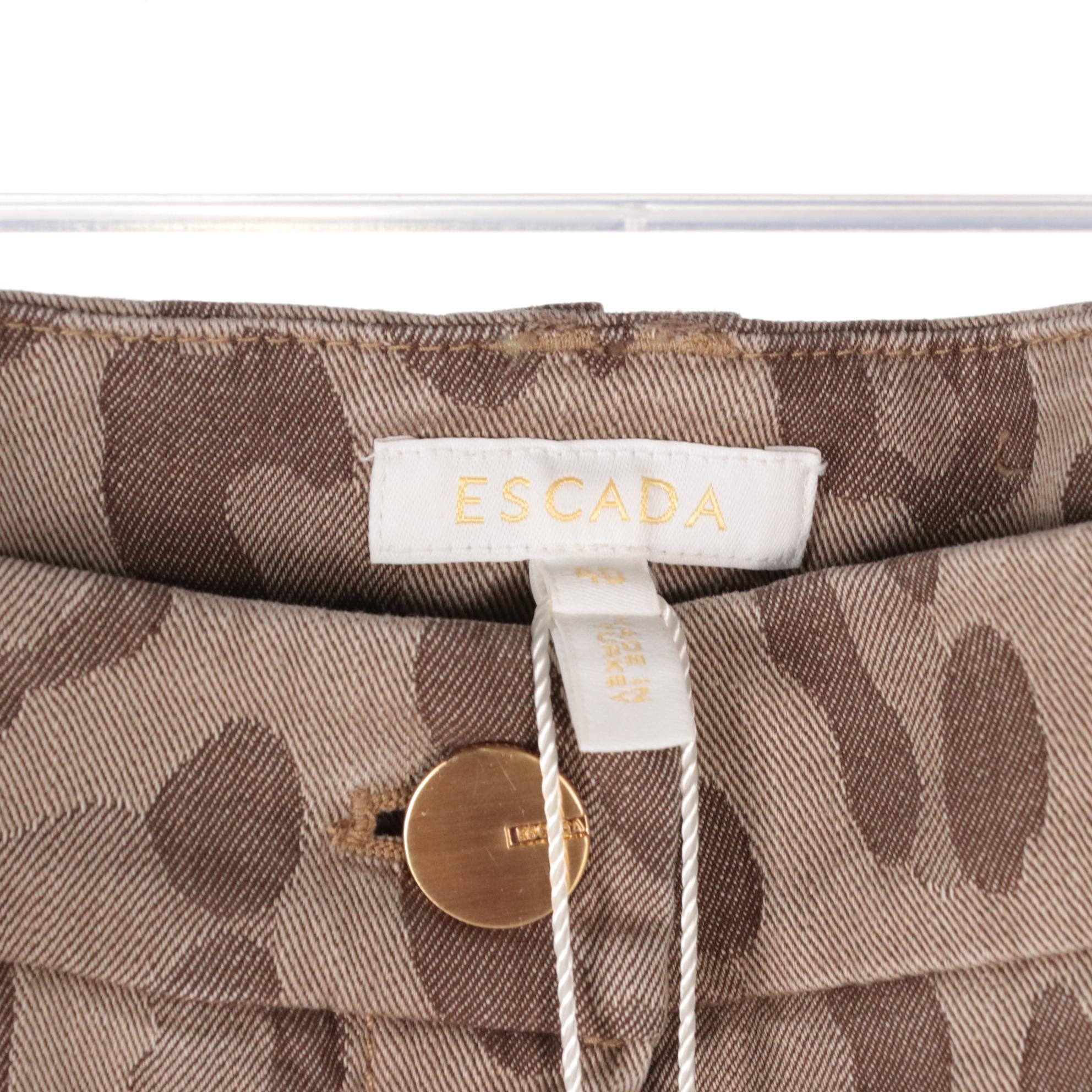 Escada Leopard Print Cropped Pants, Bootcut Jeans, Knit Silk Wrap ...