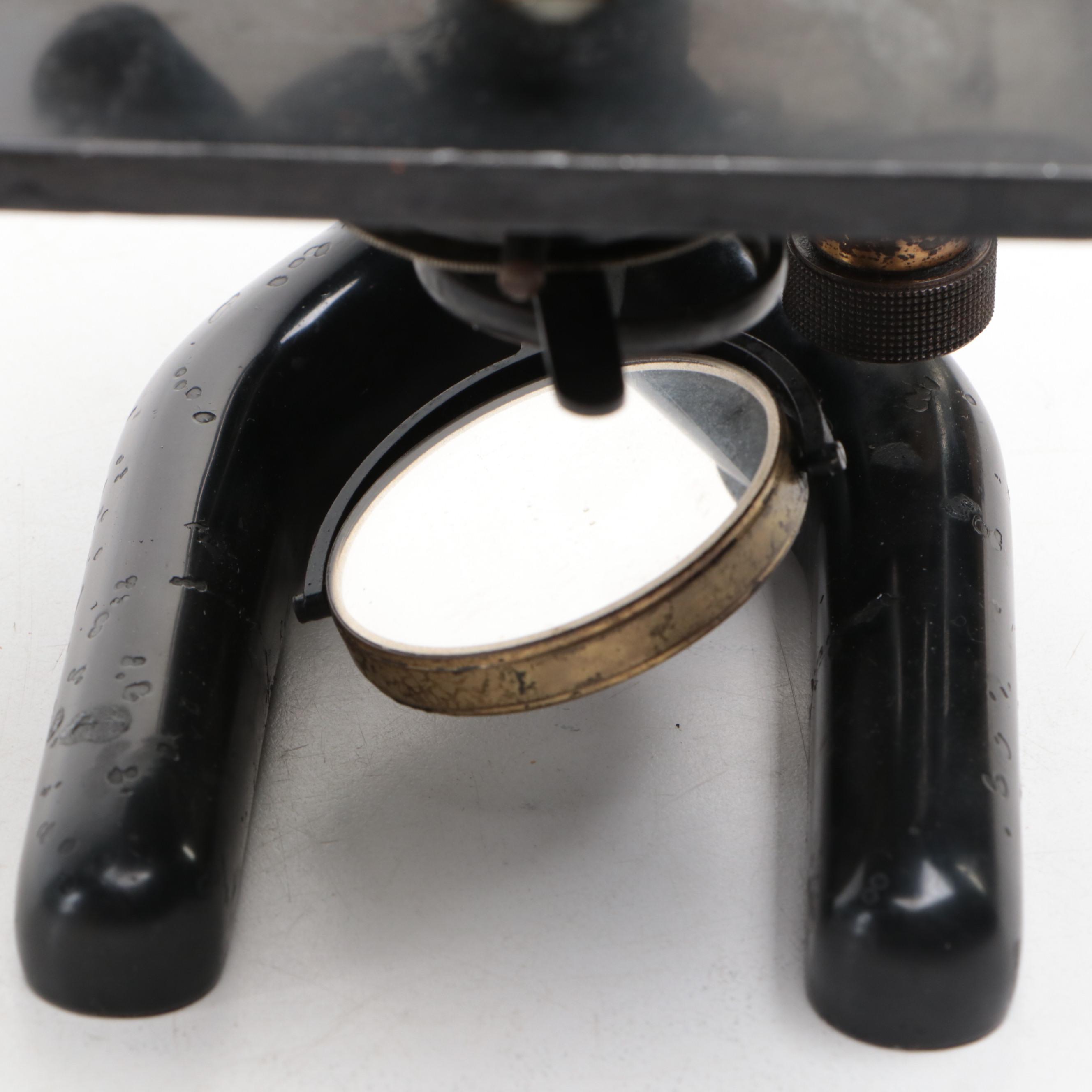 Carl Zeiss Jena Monocular Microscope with Wooden Storage Case | EBTH