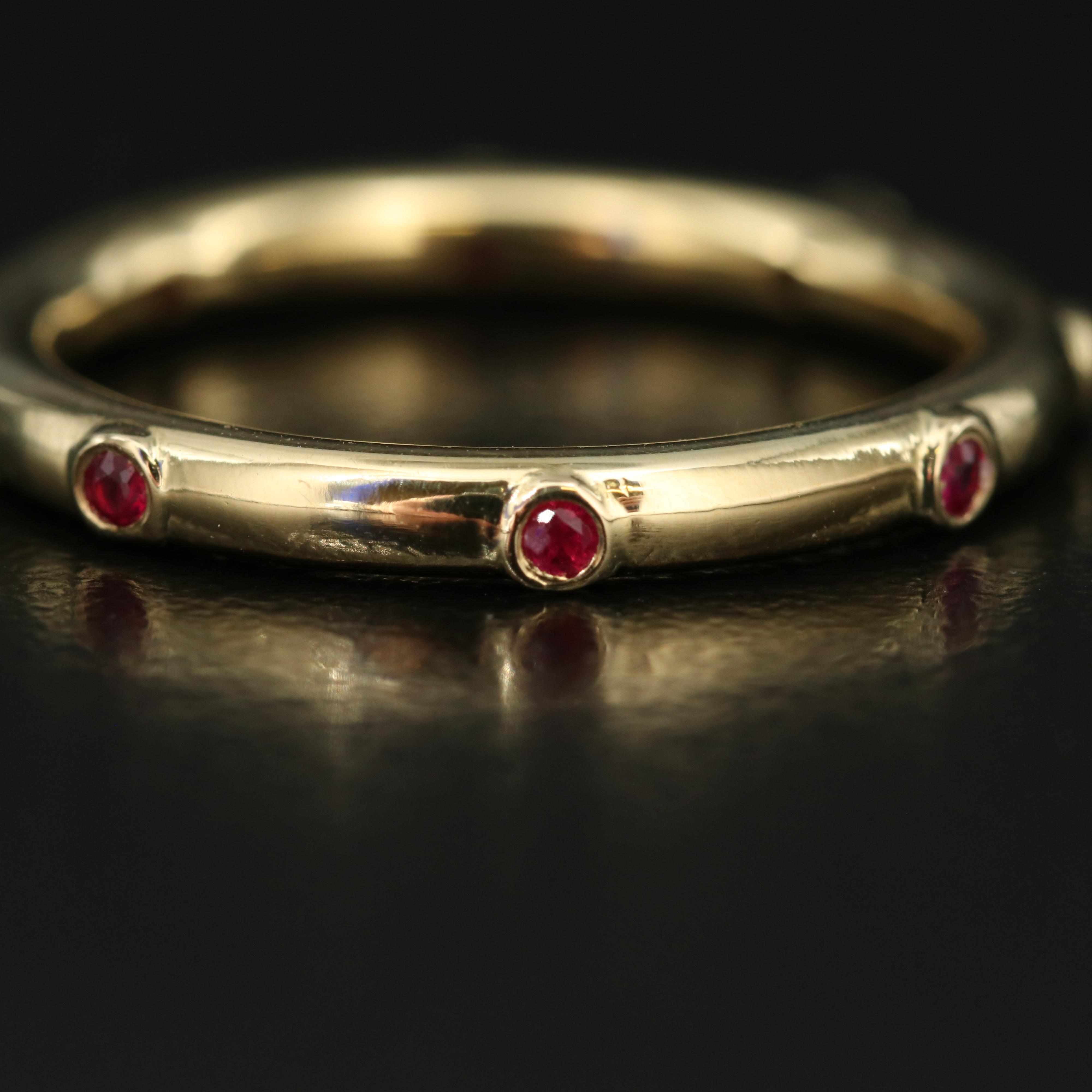 18K Band with Ruby Stations | EBTH