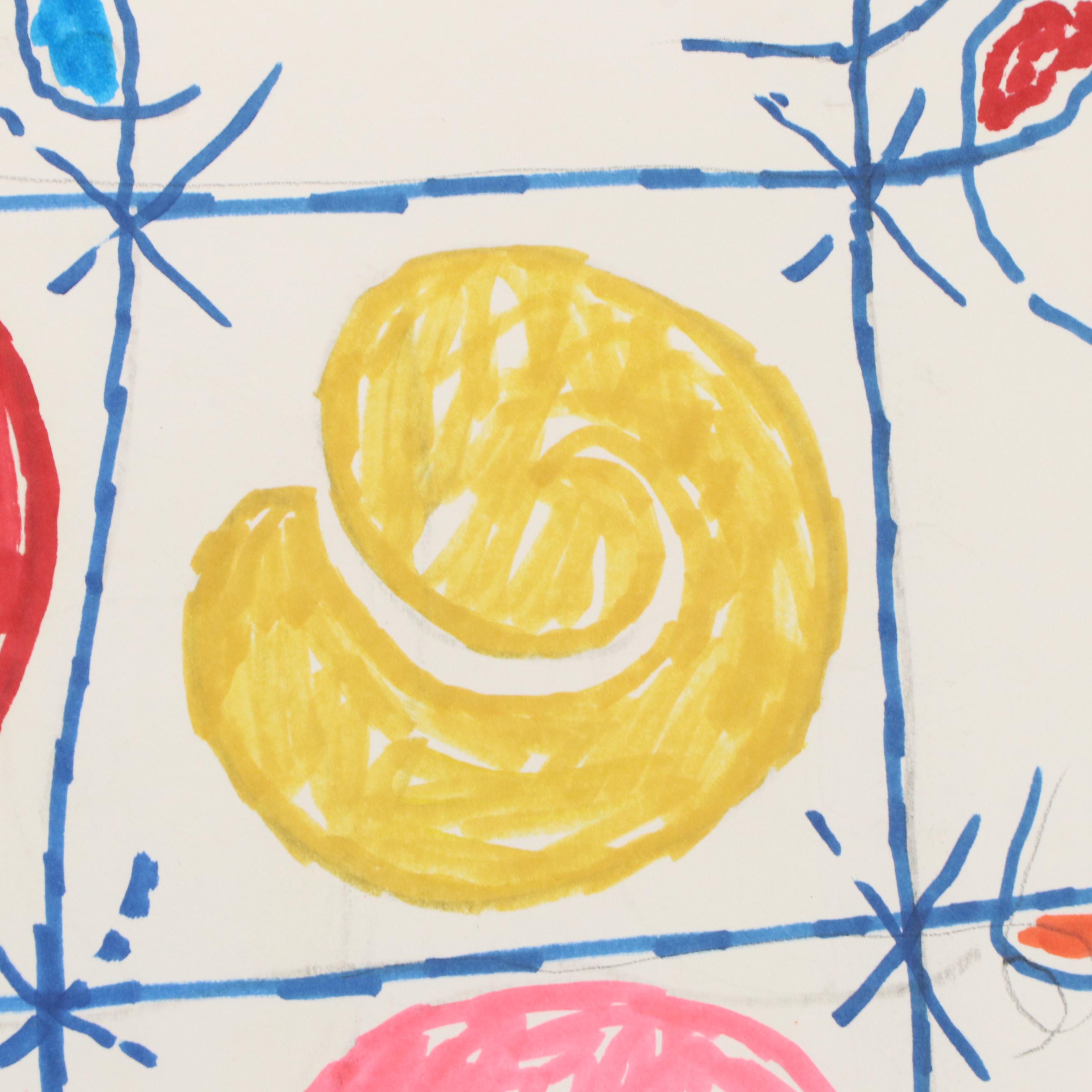 Achillo “Achi” Sullo Abstract Ink Drawing, Mid–Late 20th Century | EBTH