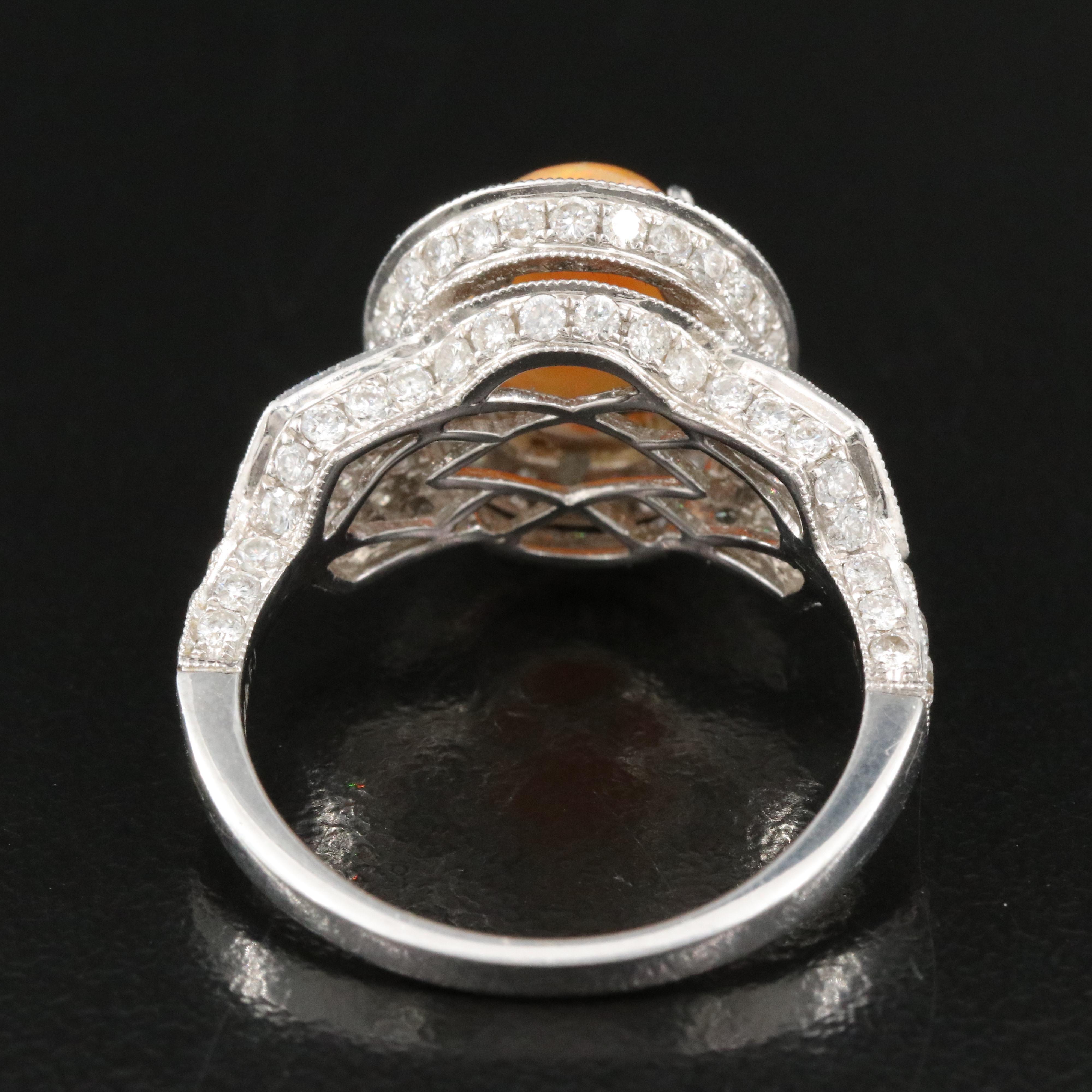 Michael Christoff 18K Opal and Diamond Ring | Everything But The House