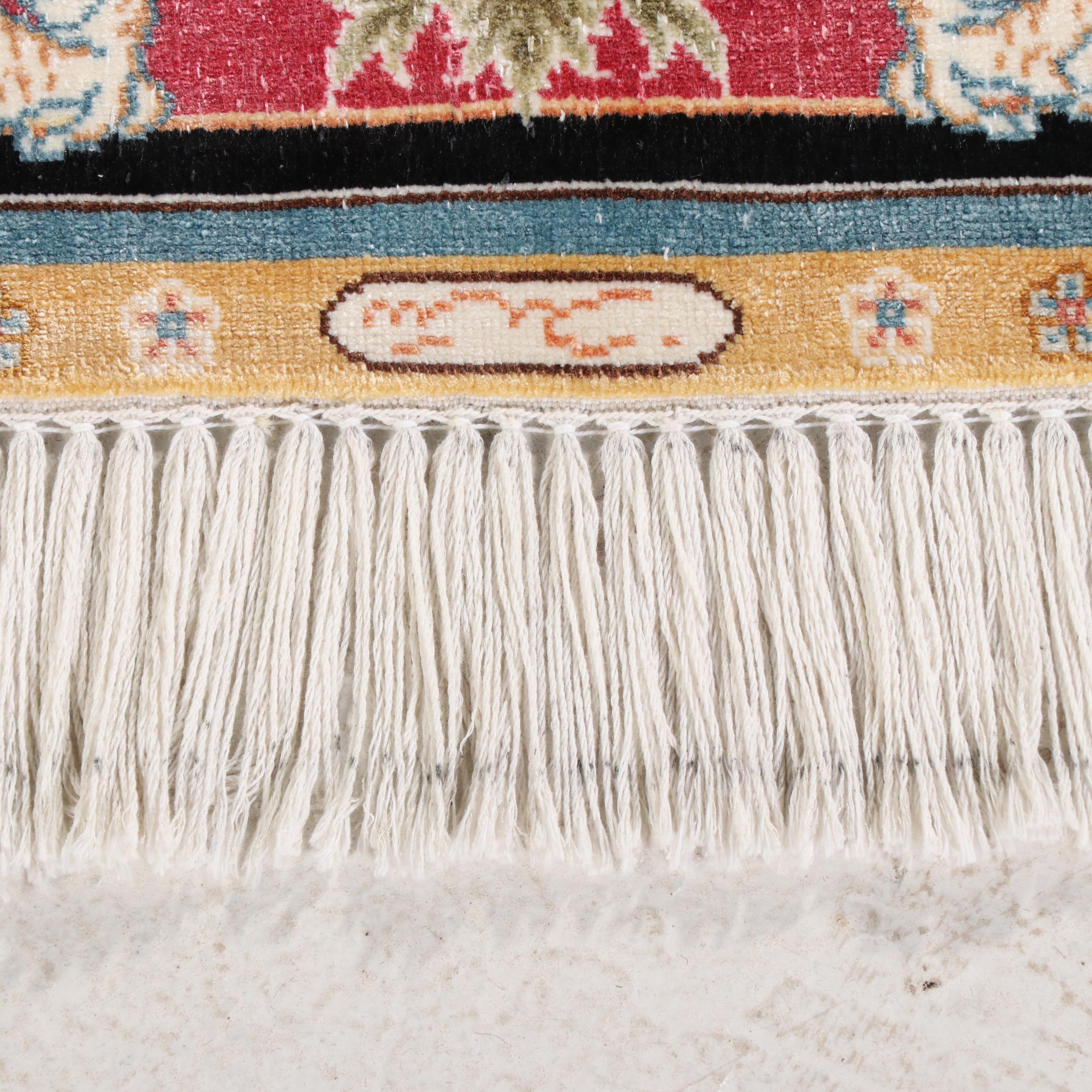 2'9 x 4'6 Hand-Knotted Signed Persian Kerman Silk Pictorial Accent Rug ...