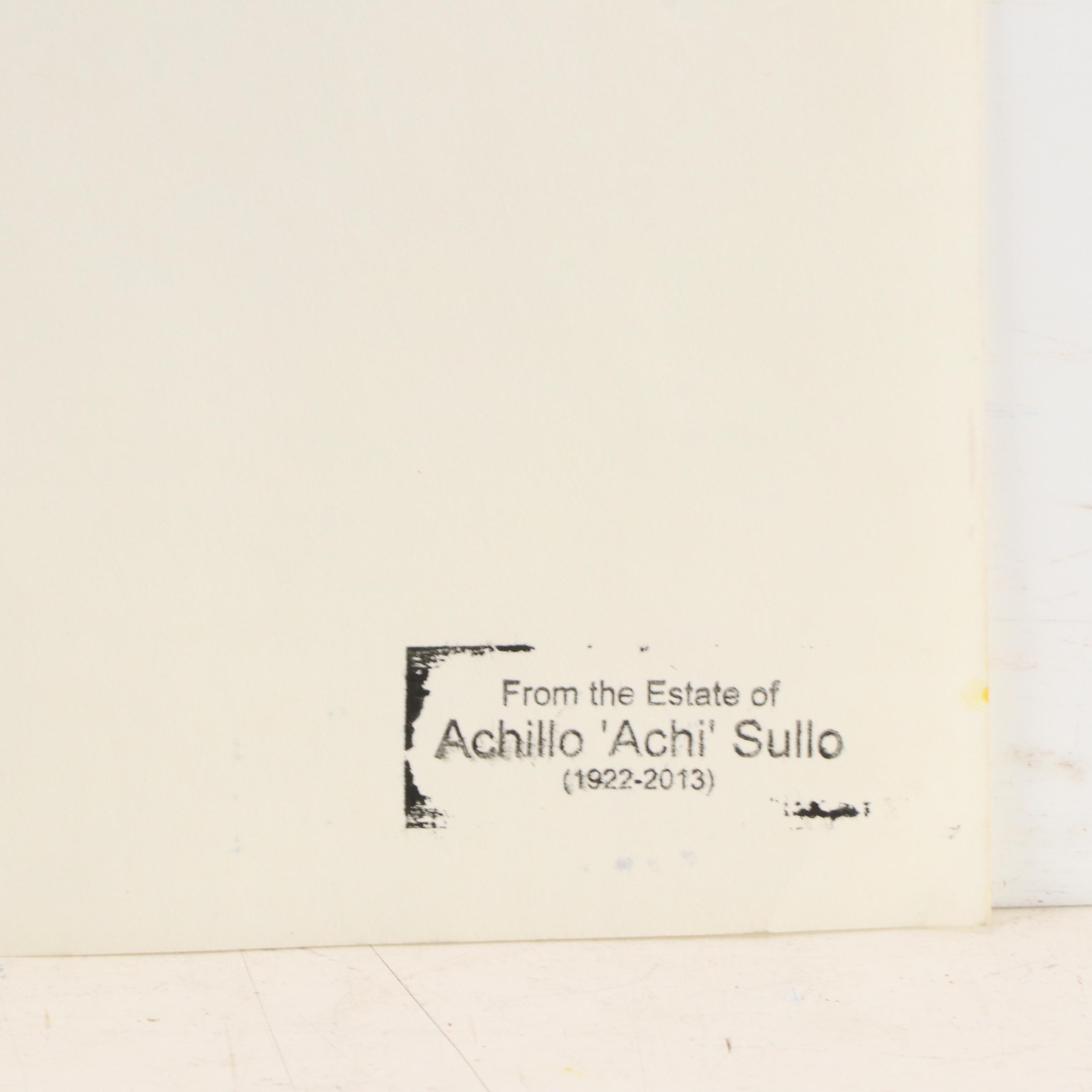 Achillo “Achi” Sullo Abstract Ink Drawing, Mid to Late 20th Century | EBTH