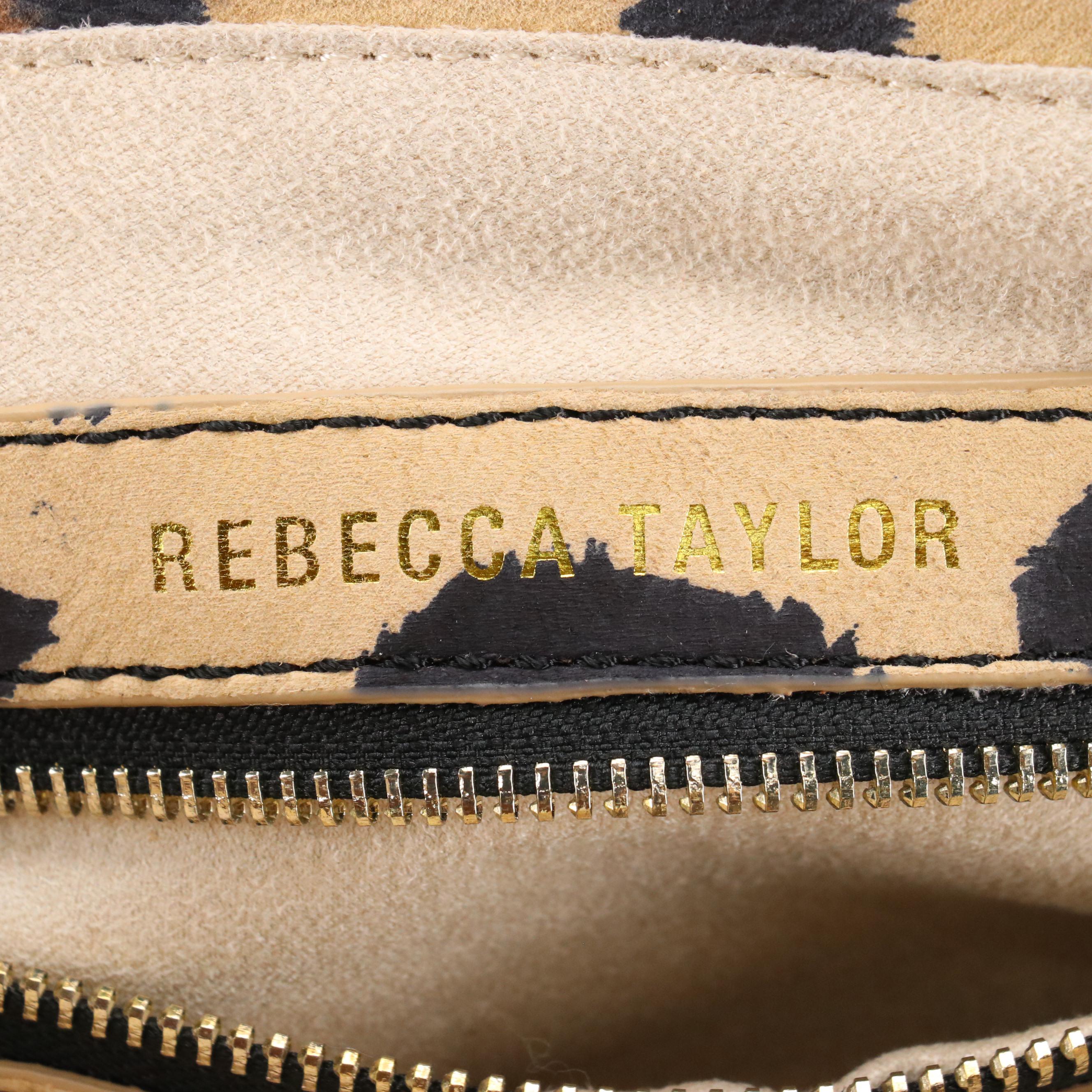 Rebecca Taylor Brigitte Front Flap Shoulder Bag in Leopard Print ...