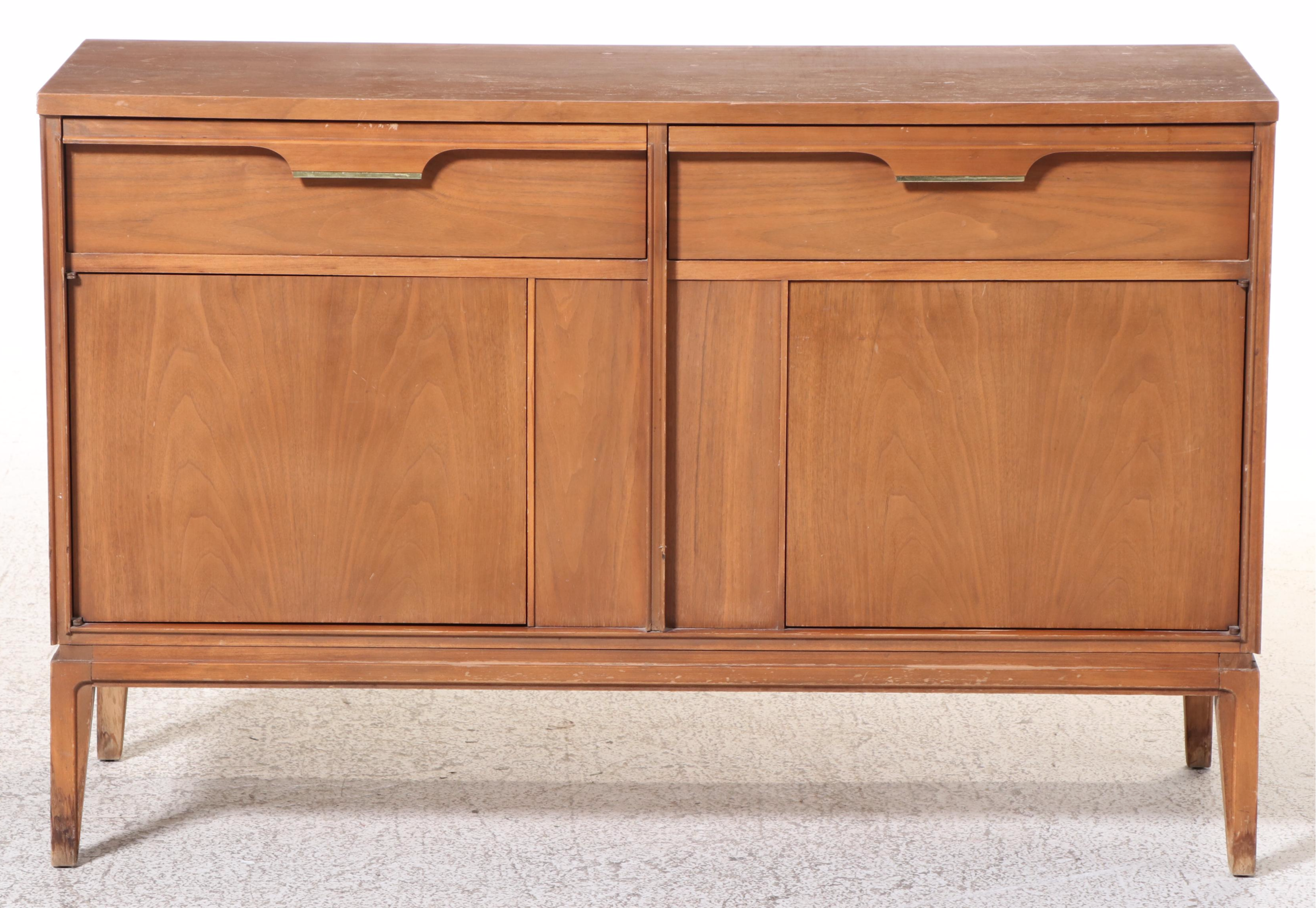 Basic-Witz Mid Century Modern Walnut Credenza | Everything But The House