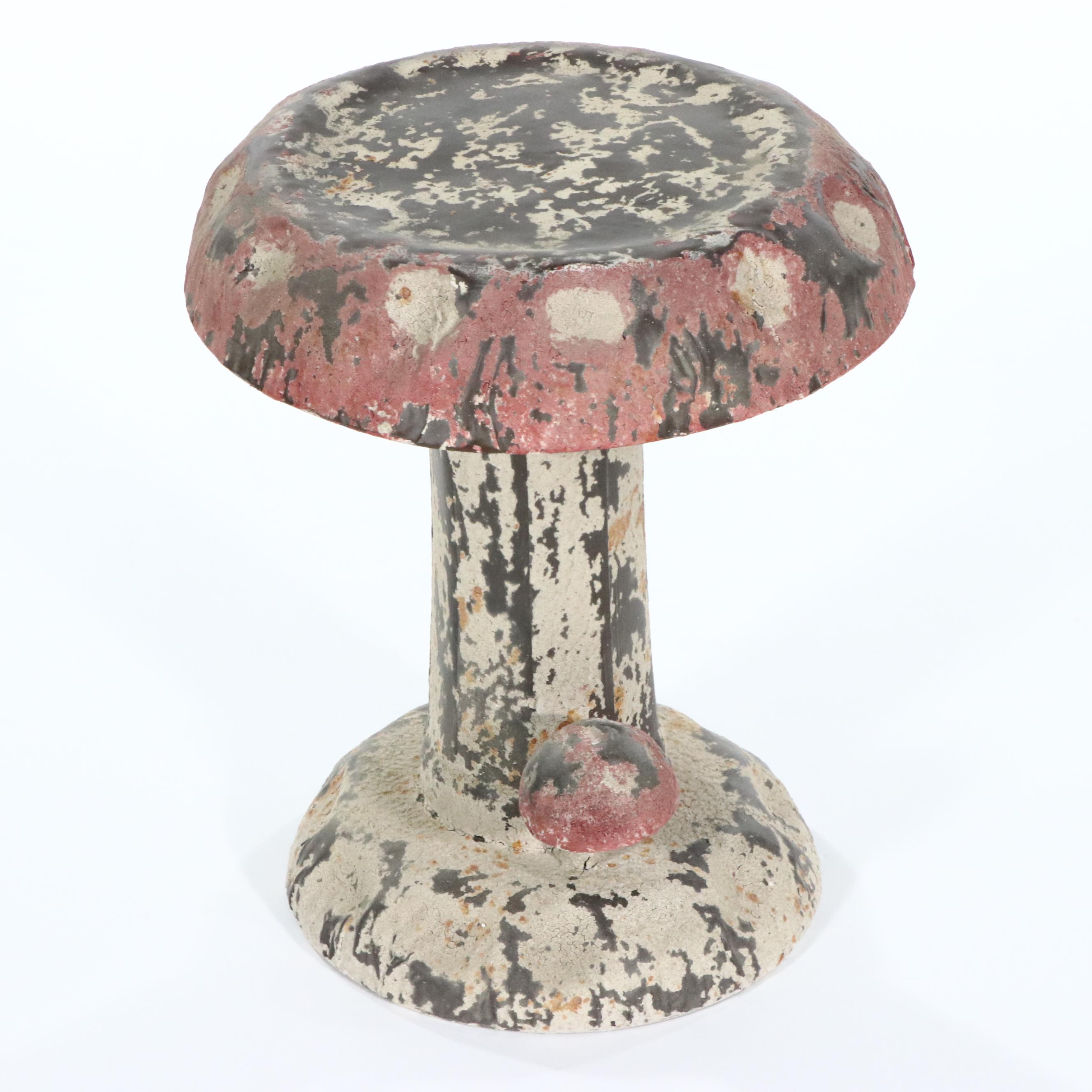 Painted Metal Toadstool Garden Stool | EBTH