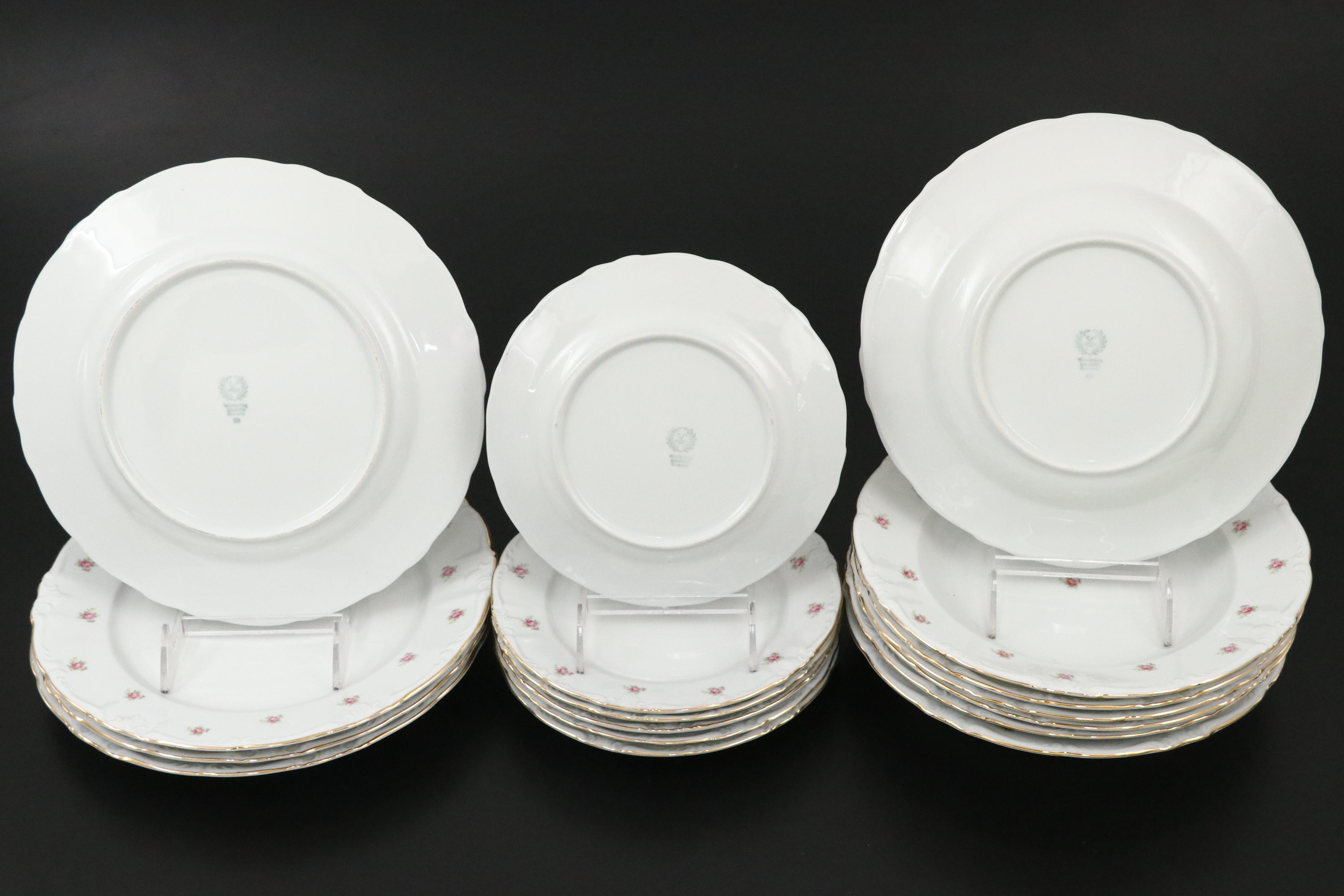 Winterling German Porcelain Rose Pattern Dinnerware | EBTH