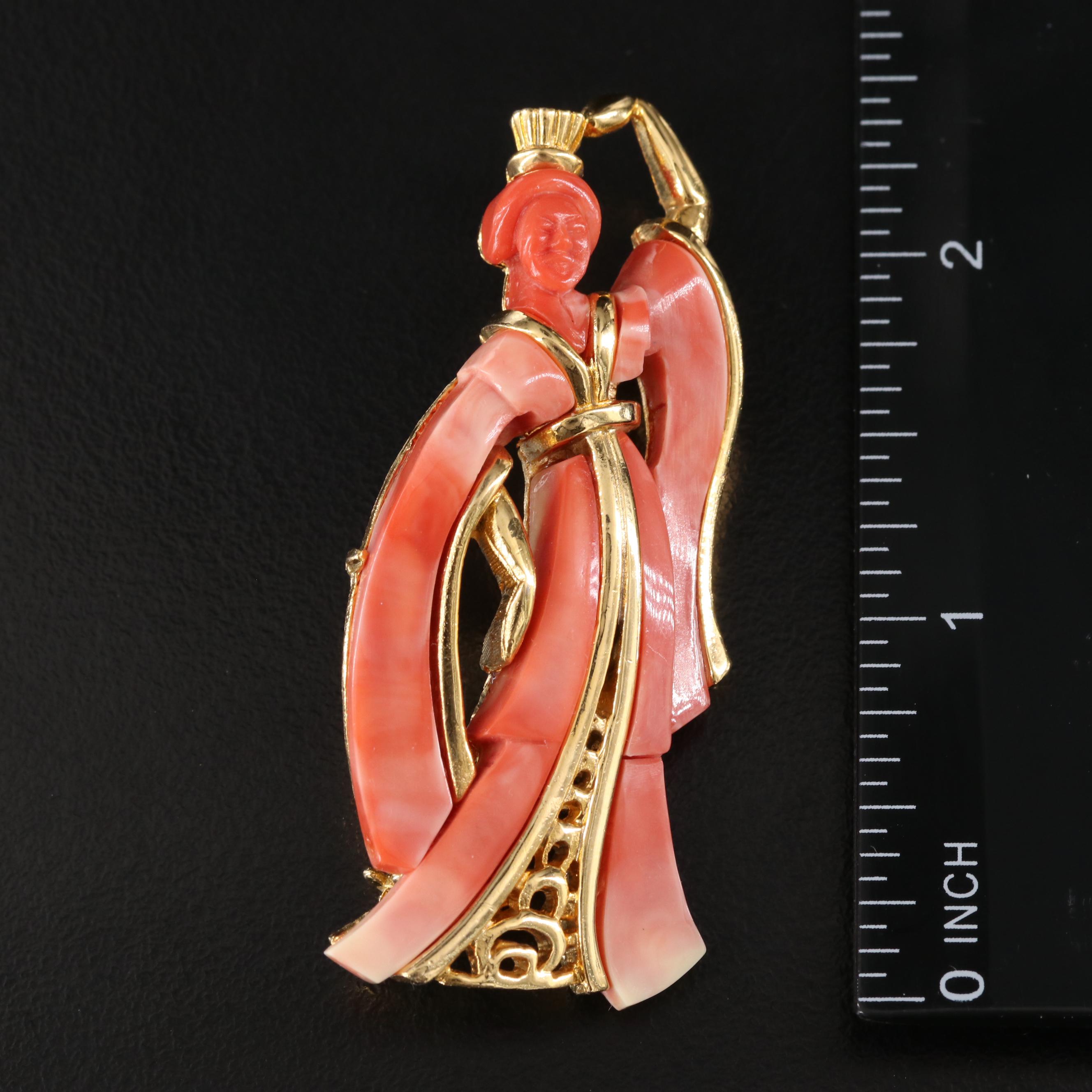 Vintage Dancing Geisha Lady Brooch | Everything But The House