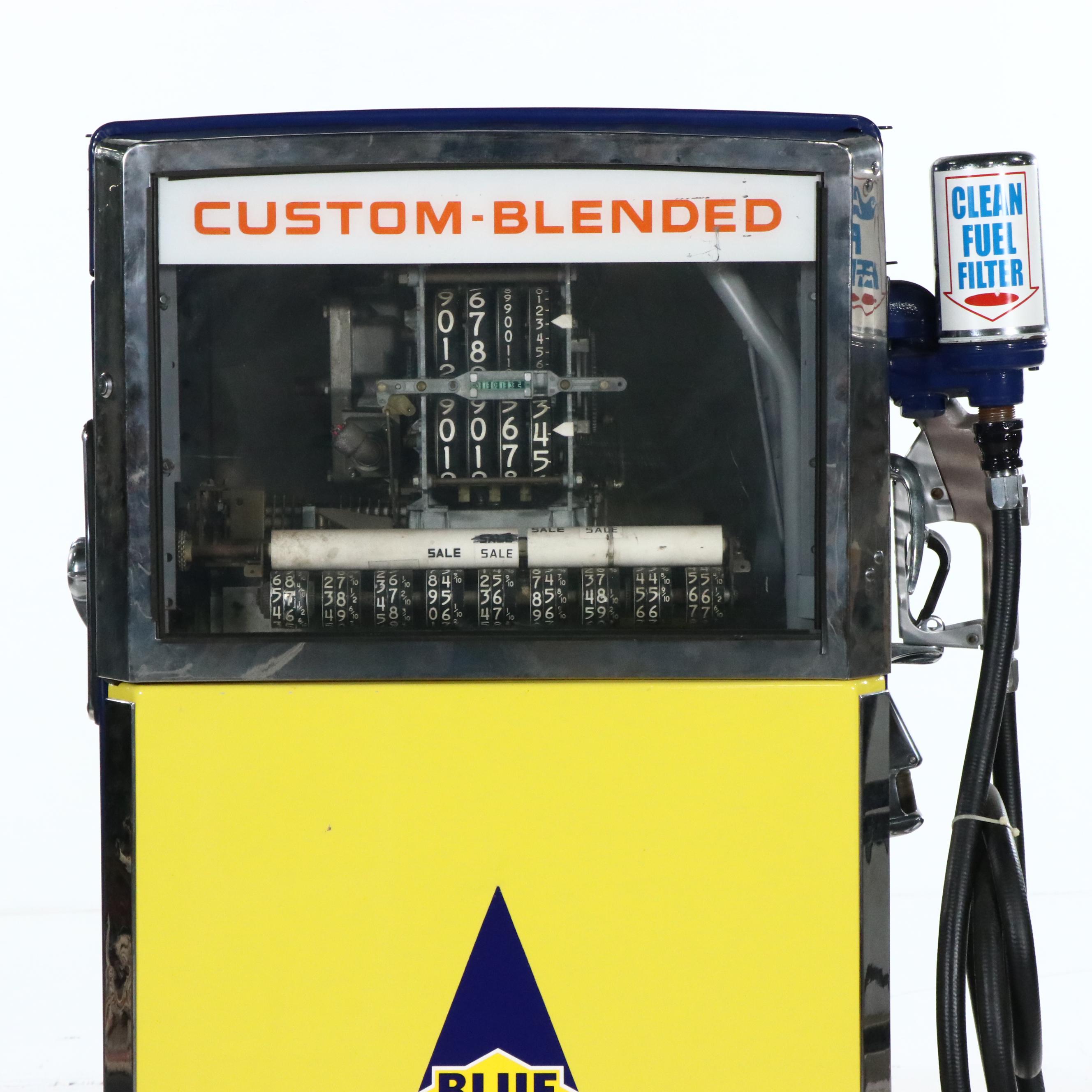 Wayne Blend-O-Matic Blue Sunoco Gas Pump, Mid-20th Century | EBTH