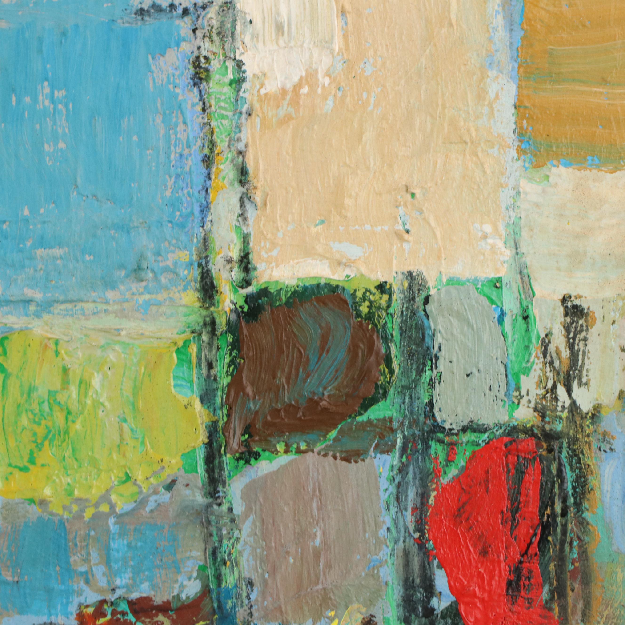 Harry Reisiger Modernist Oil Painting "Hillside Village" 1992 | EBTH