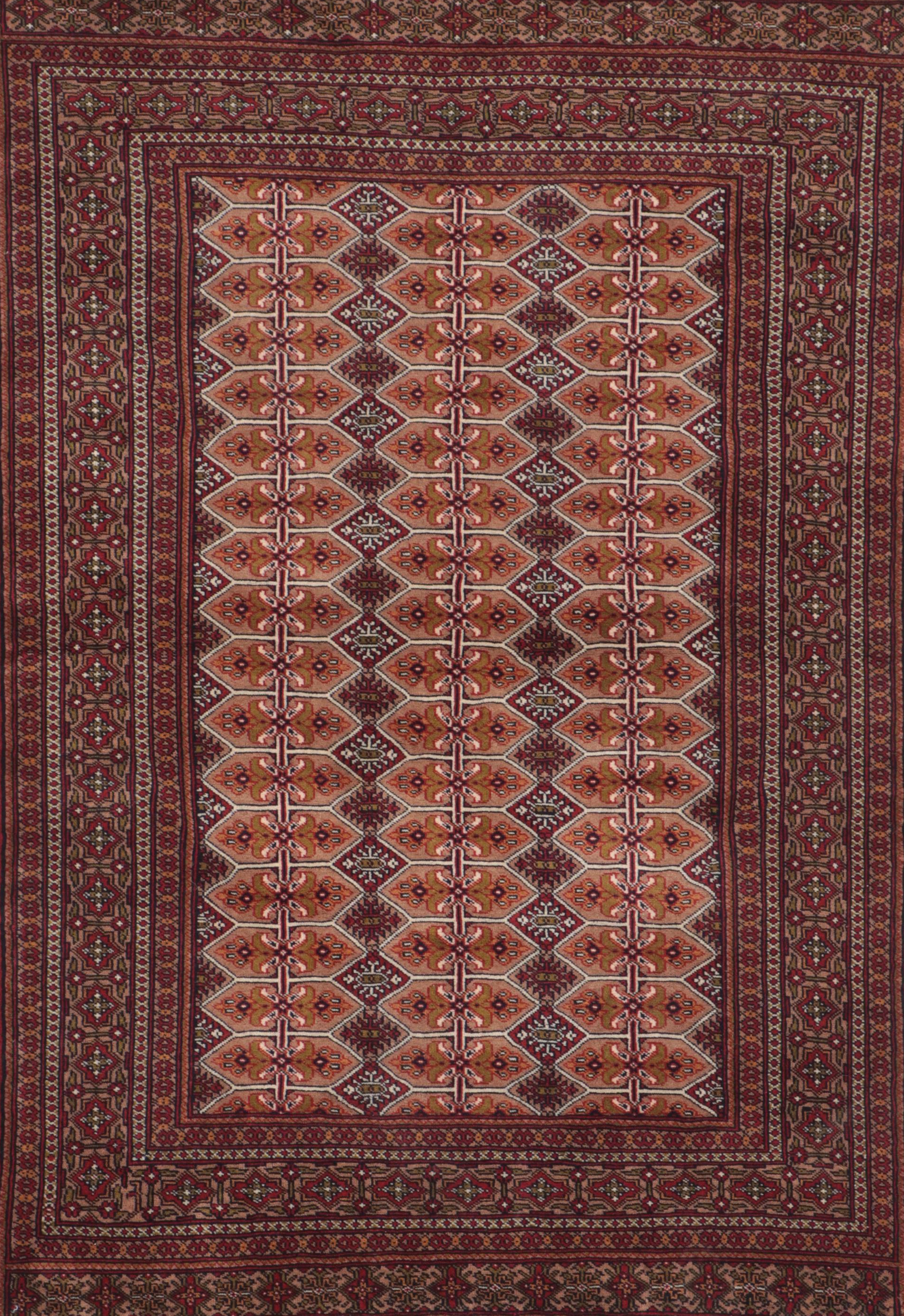 4'1 x 6' Hand-Knotted Pakistani Bokhara Area Rug | EBTH