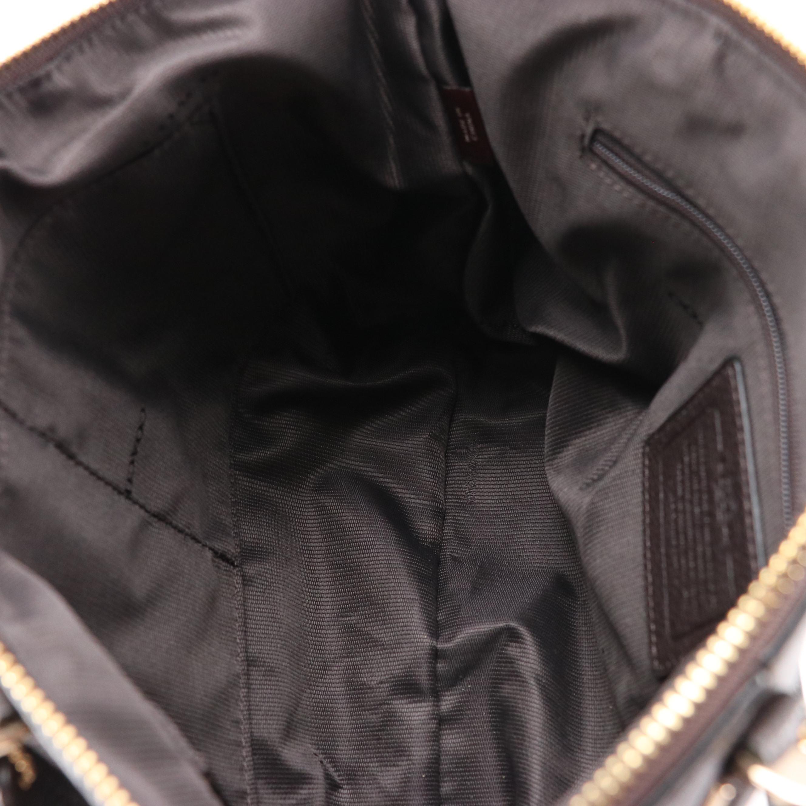 Coach Two-Way Bag 33733 in Dark Brown Pebble Grain Leather | EBTH