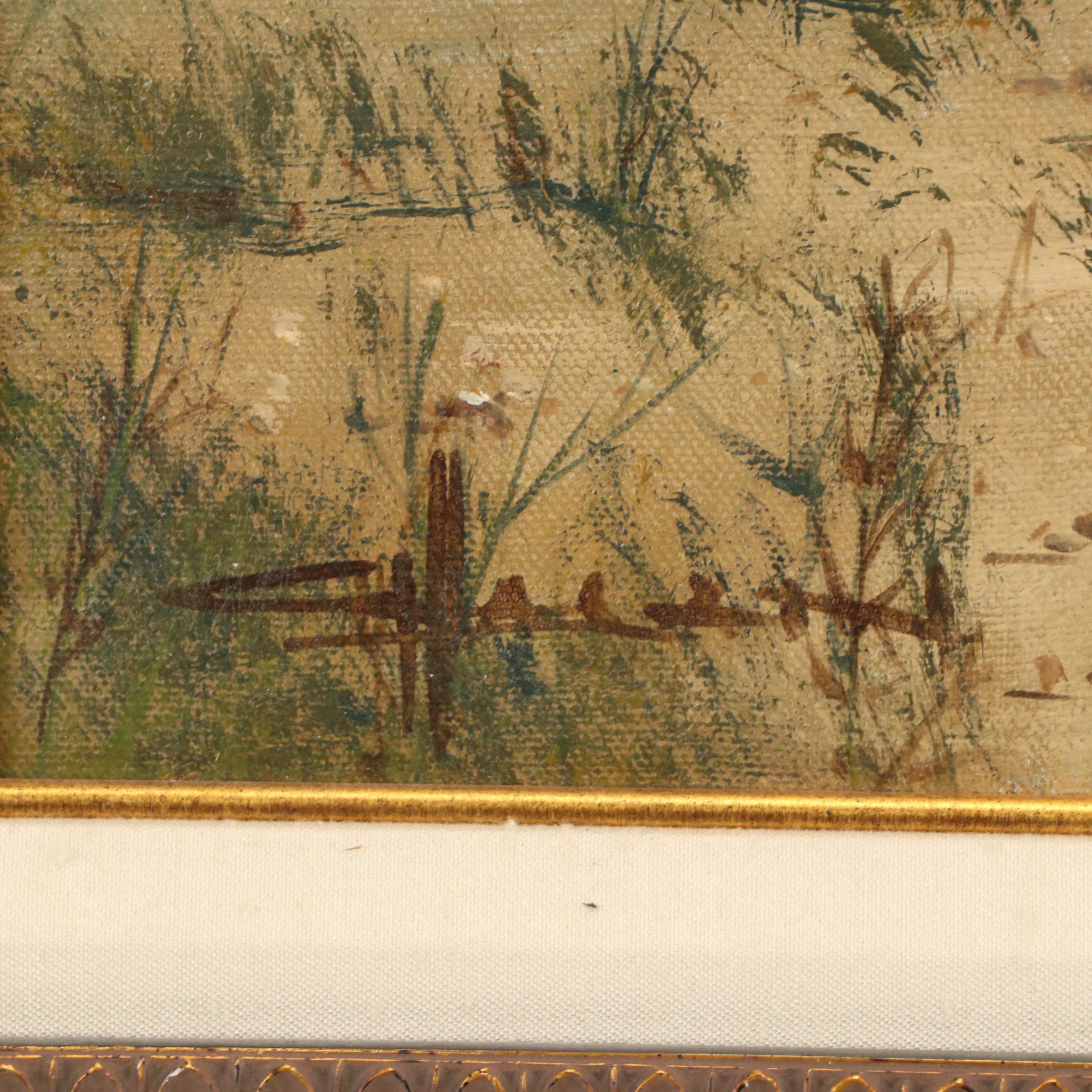 Graeme Hagan Oil Painting "Cowboy Herding a Cow," 20th century | EBTH