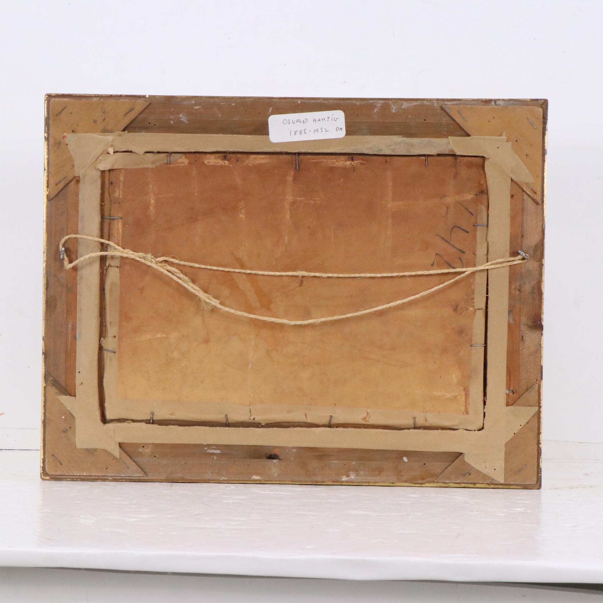 Osvald Hartig Stylized Oil Painting of Woods, 1919 | EBTH