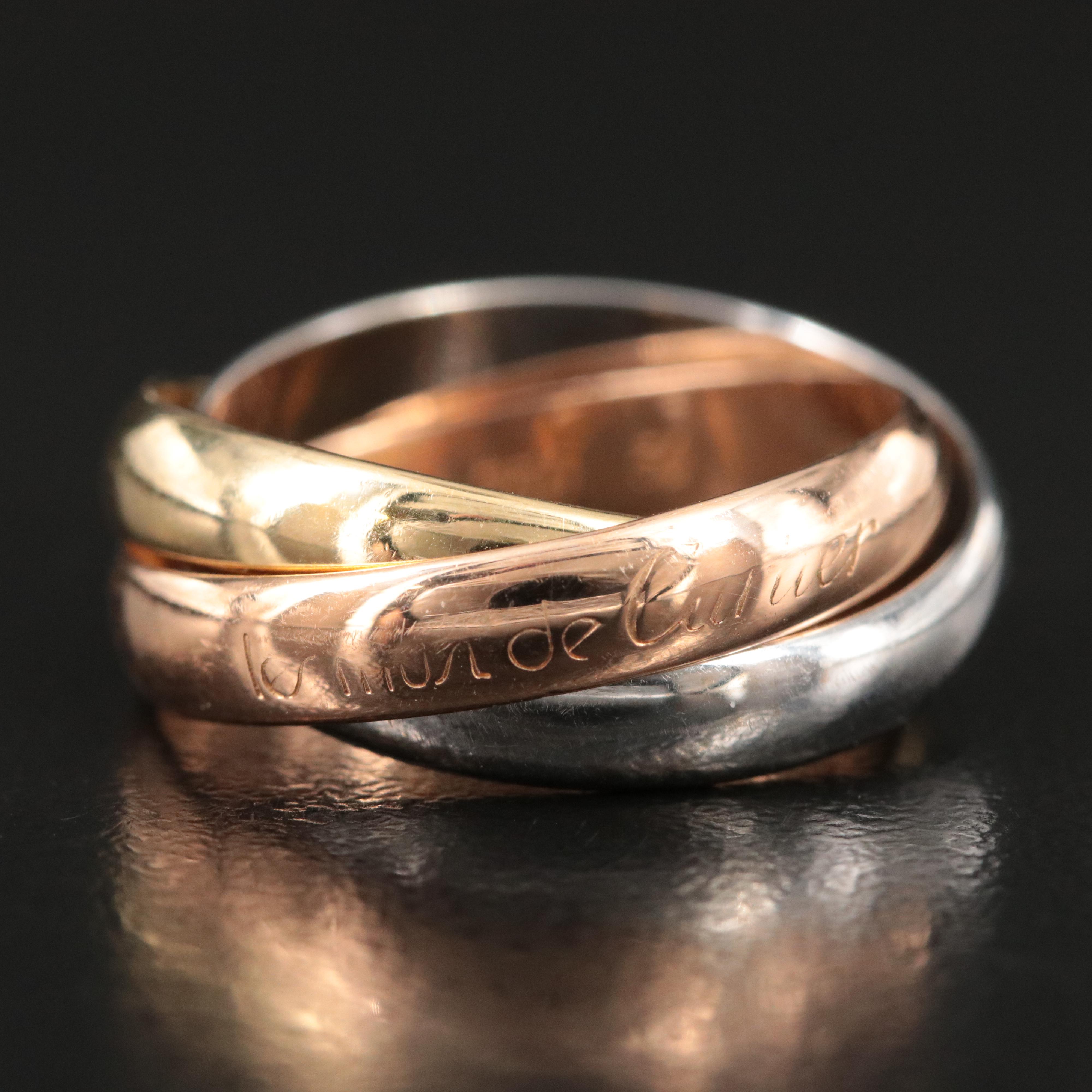 Cartier Les Must de Cartier Trinity 18K Tri-Color Ring | EBTH