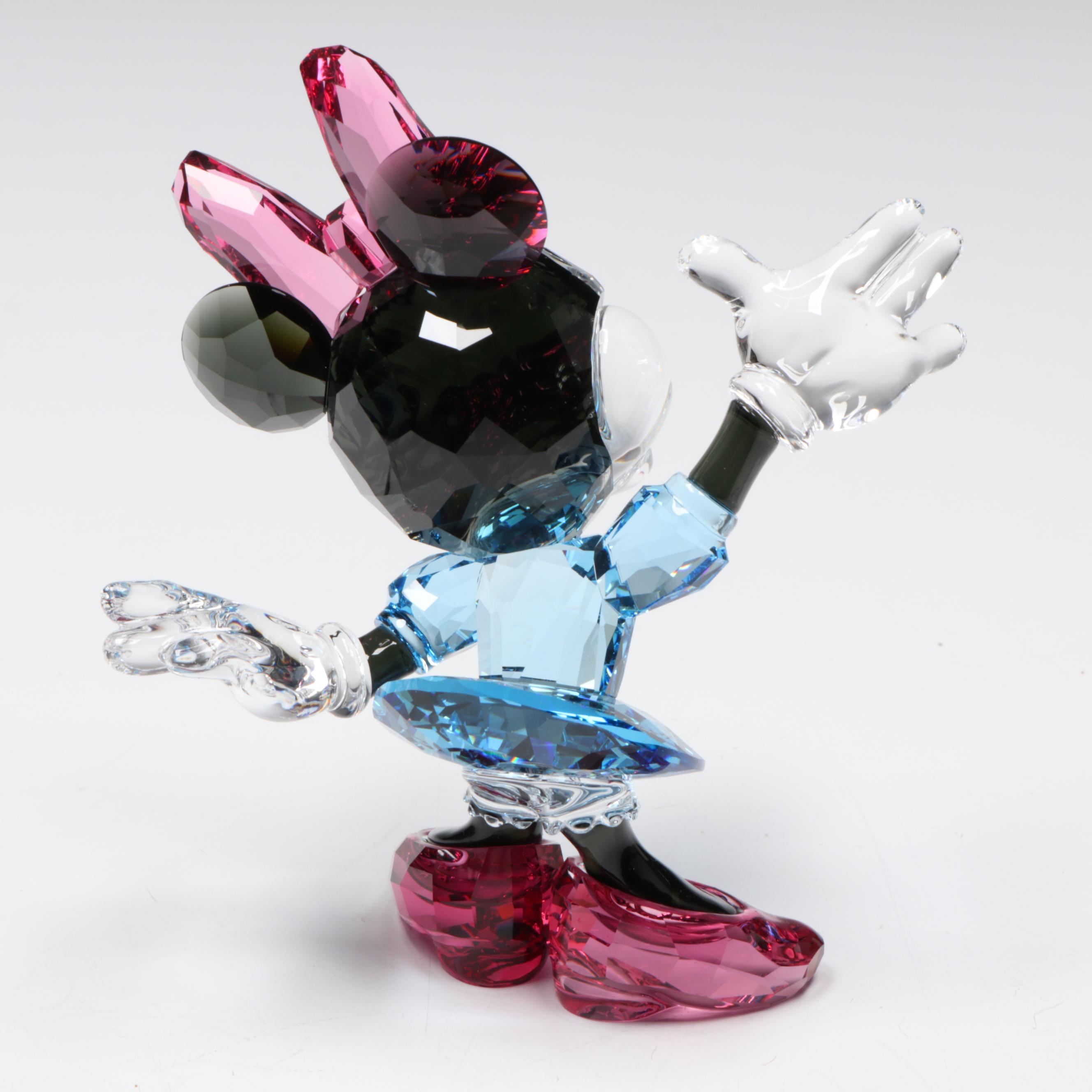 Swarovski "Minnie Mouse" Crystal Figurine with Mouse Ear Pendant | EBTH