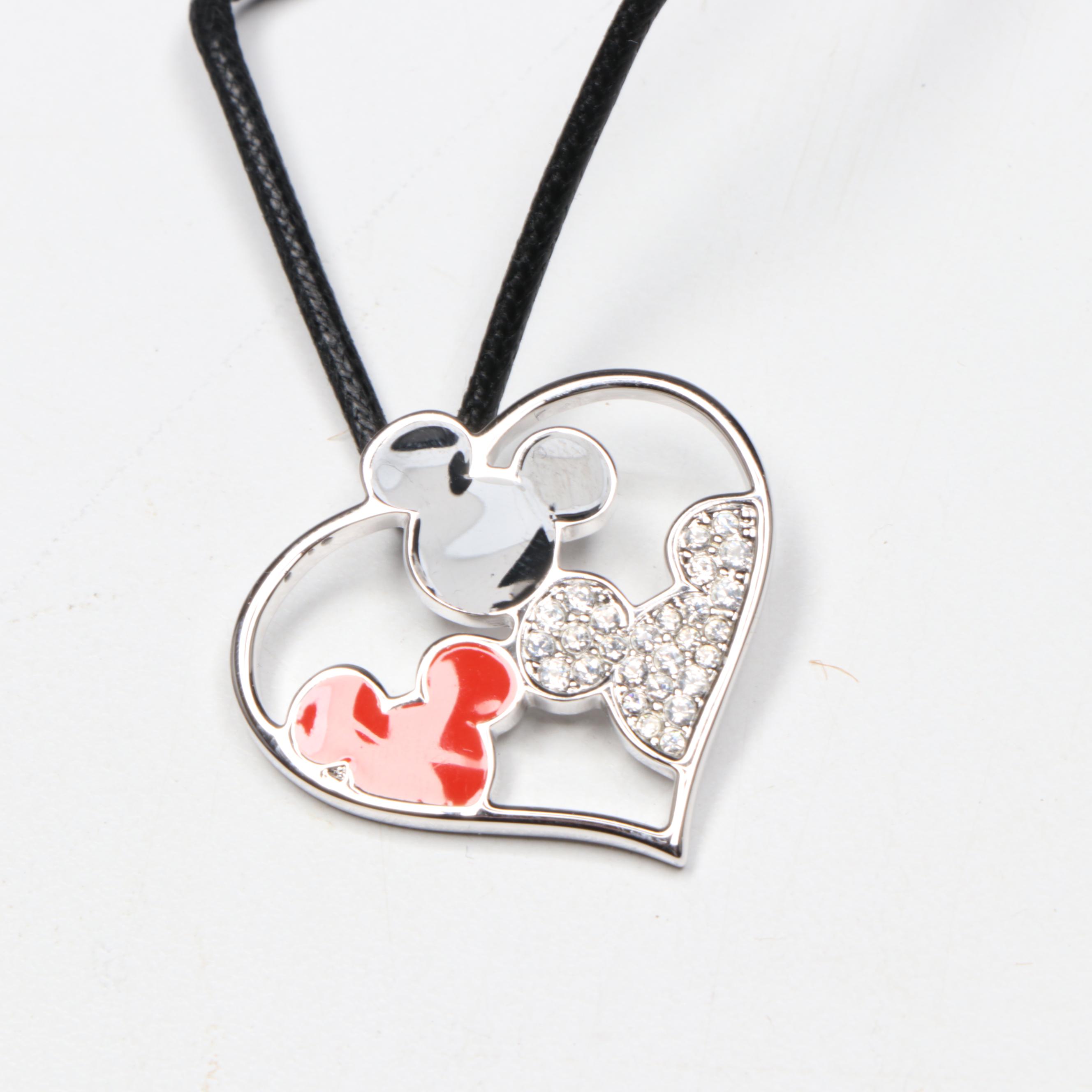 Swarovski "Minnie Mouse" Crystal Figurine with Mouse Ear Pendant | EBTH