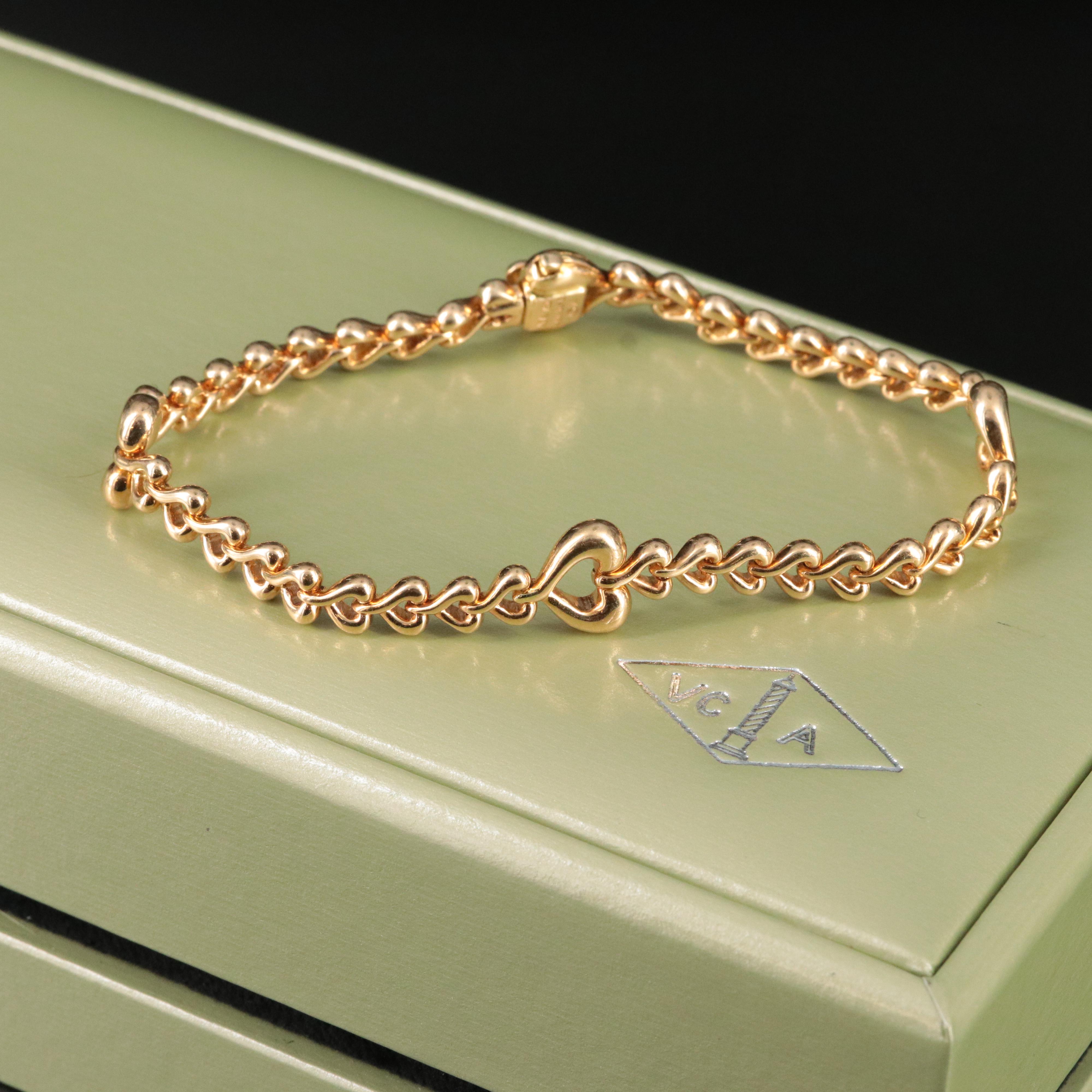 Van Cleef & Arpels 18K Open Heart Links Bracelet | Everything But The House