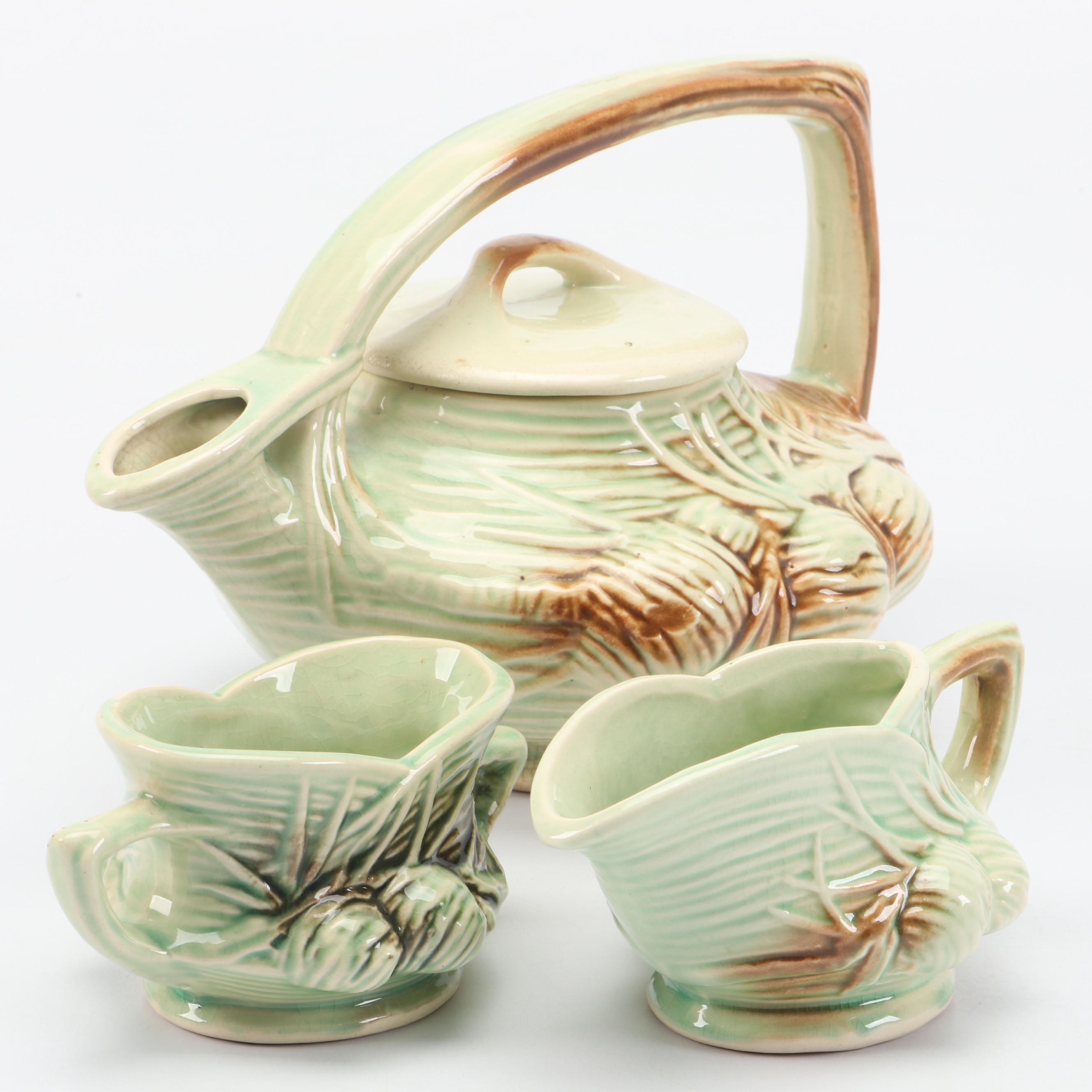 McCoy Pottery "Pine Cone" Tea Set, 1940s | EBTH