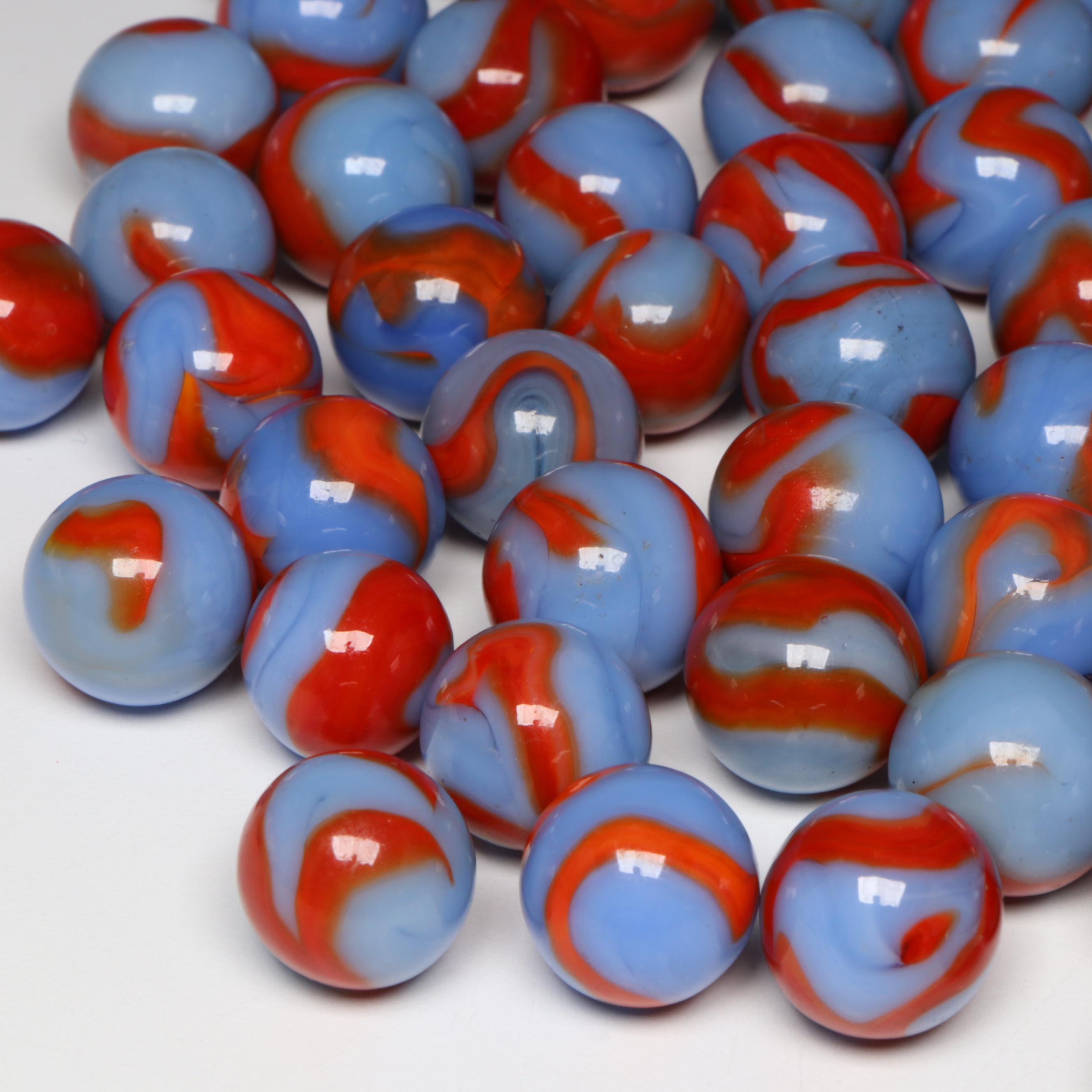 West Virginia Multicolor Swirl Glass Marbles | EBTH
