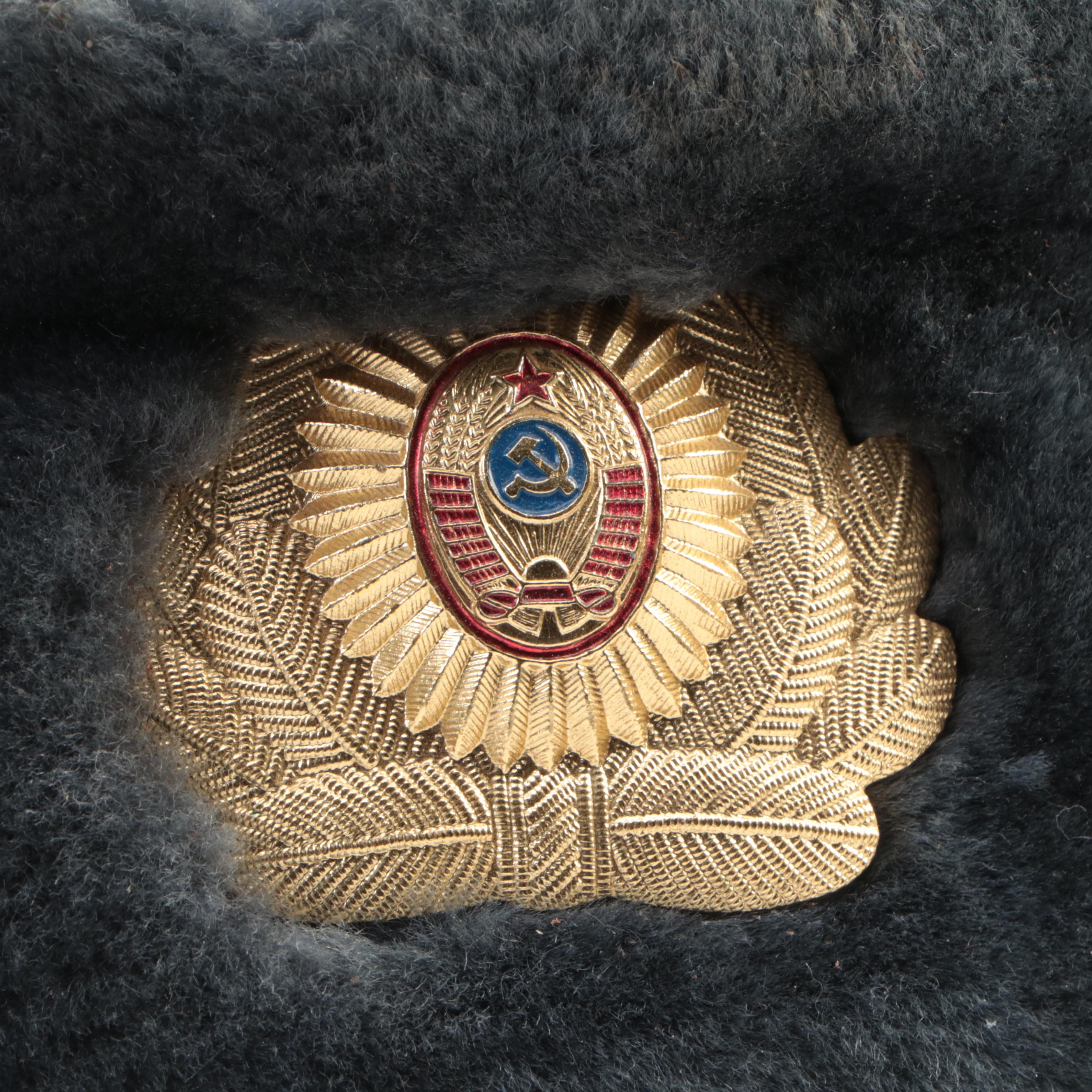 Soviet Army Ushanka, Hampshire Custodian Police Helmet and Berlin ...