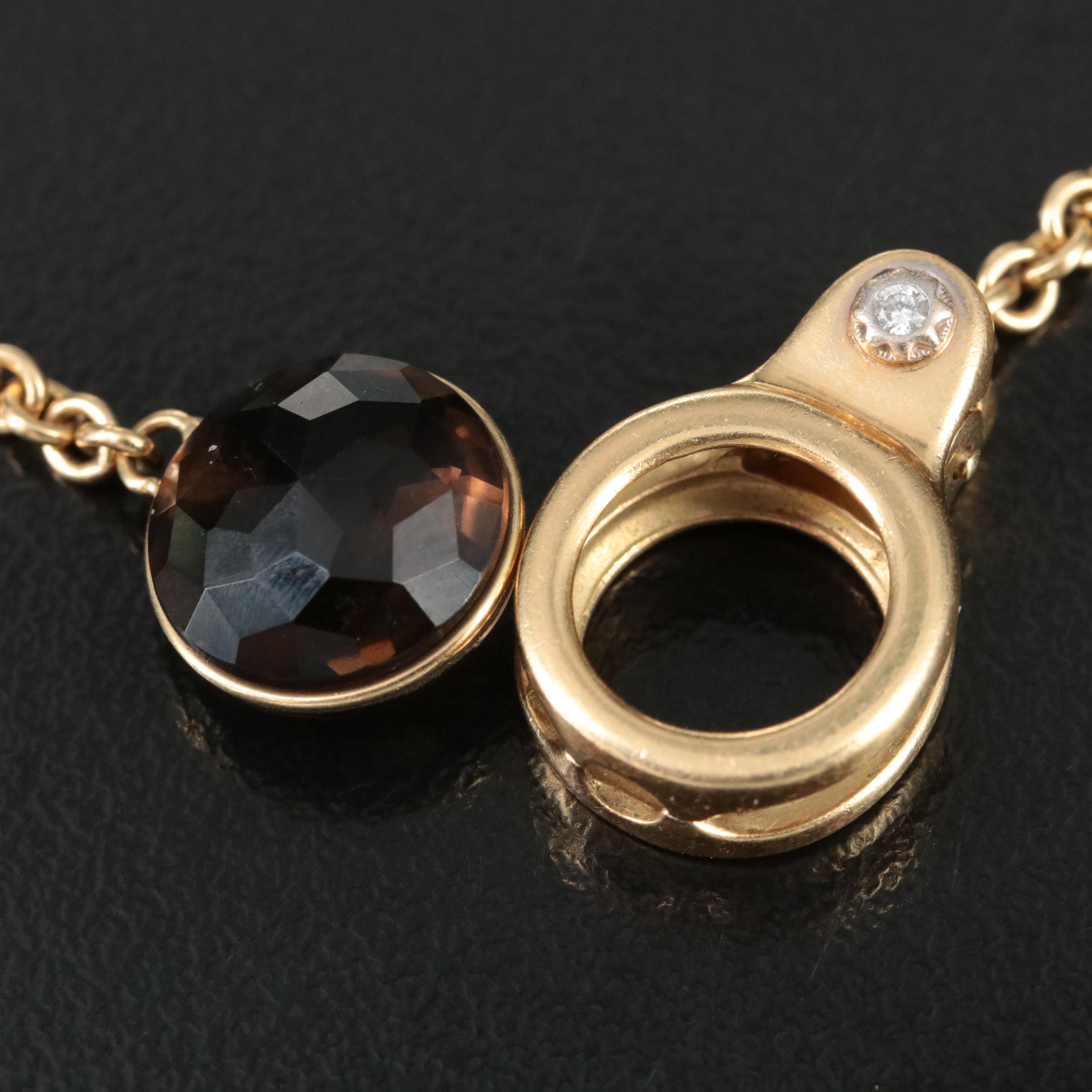 Chimento Sigilli 18K and Smoky Quartz Clip Station Bracelet with ...