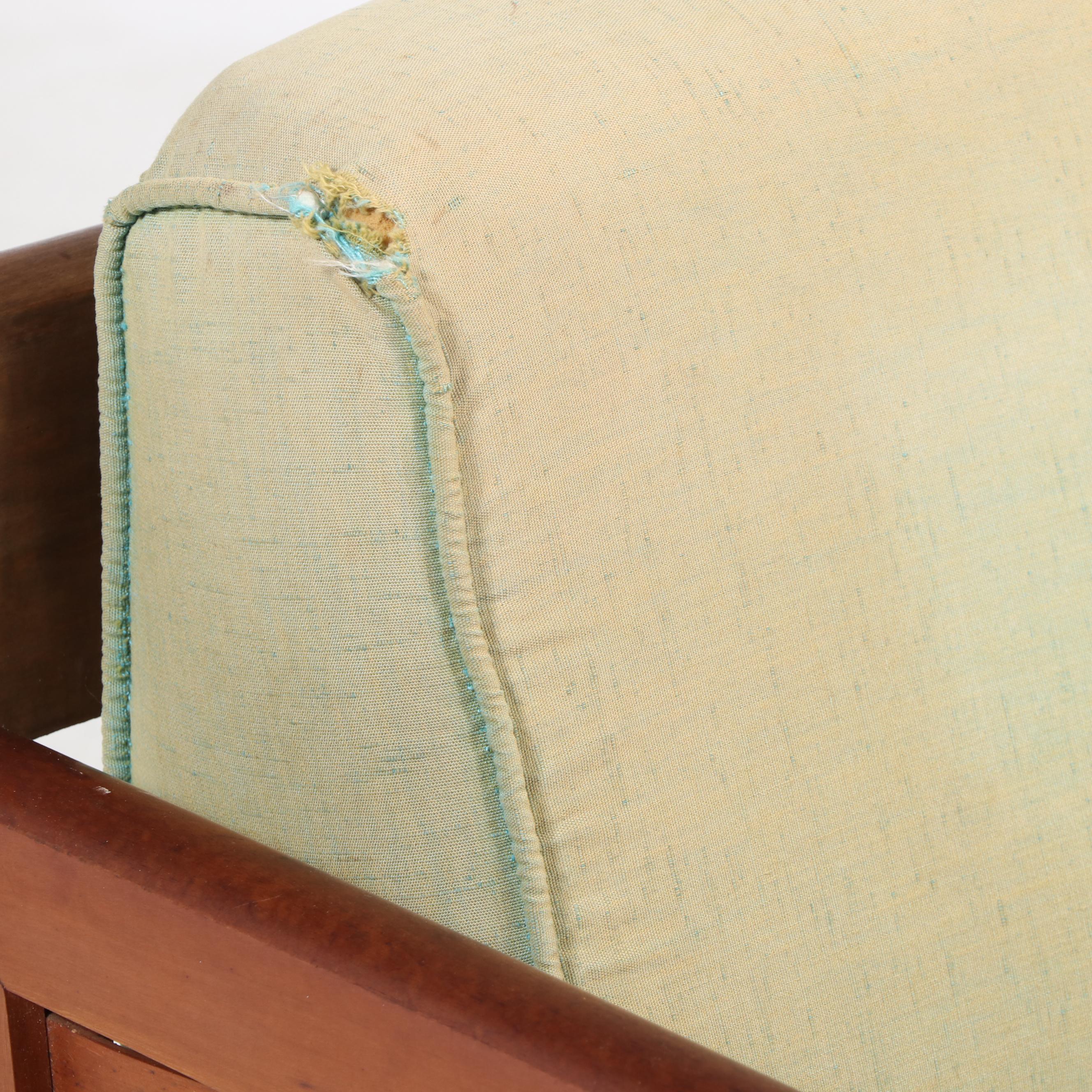 Two-Piece Mid Century Modern Maple, Laminate, and Splint-Woven ...