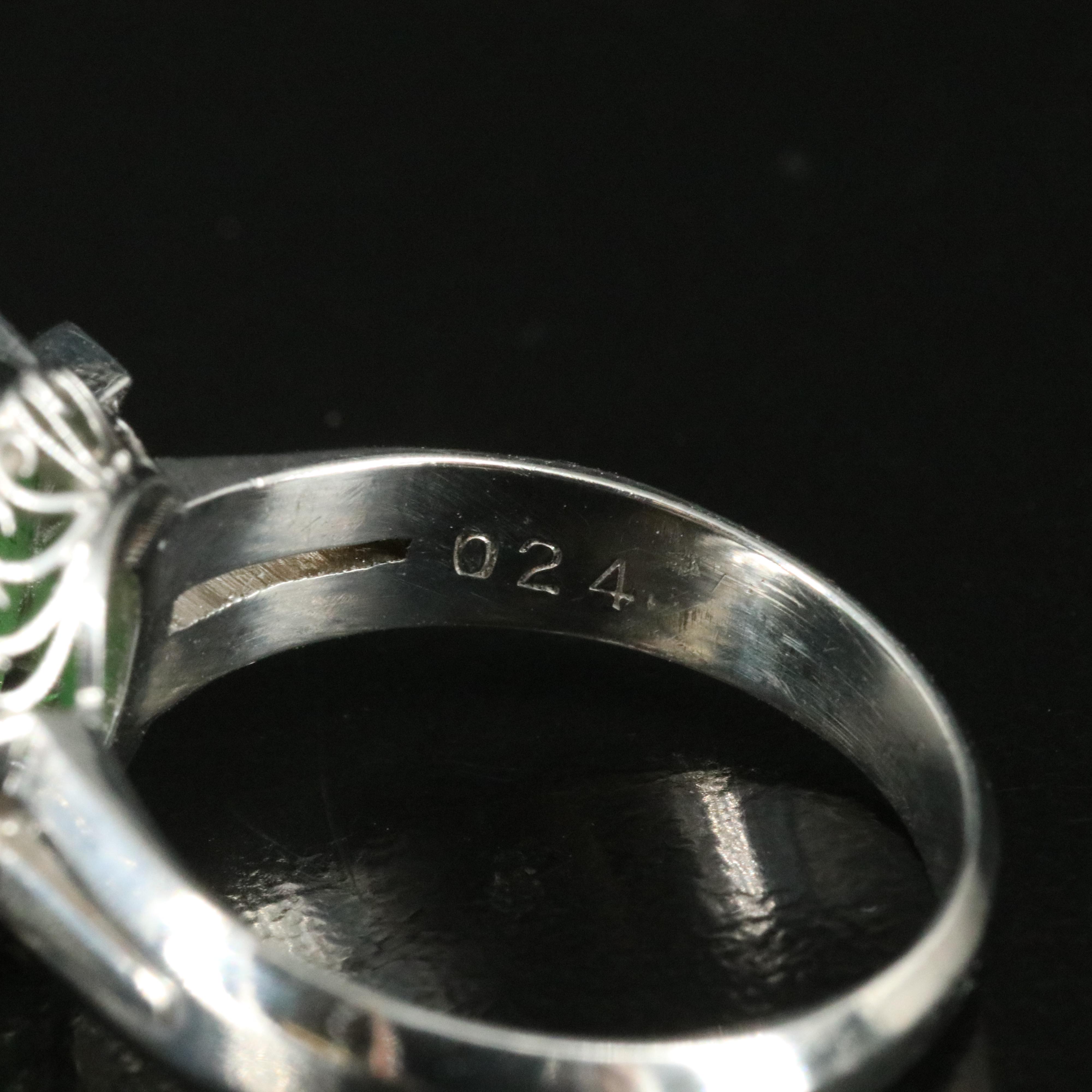 Platinum Jadeite and Diamond Ring | EBTH