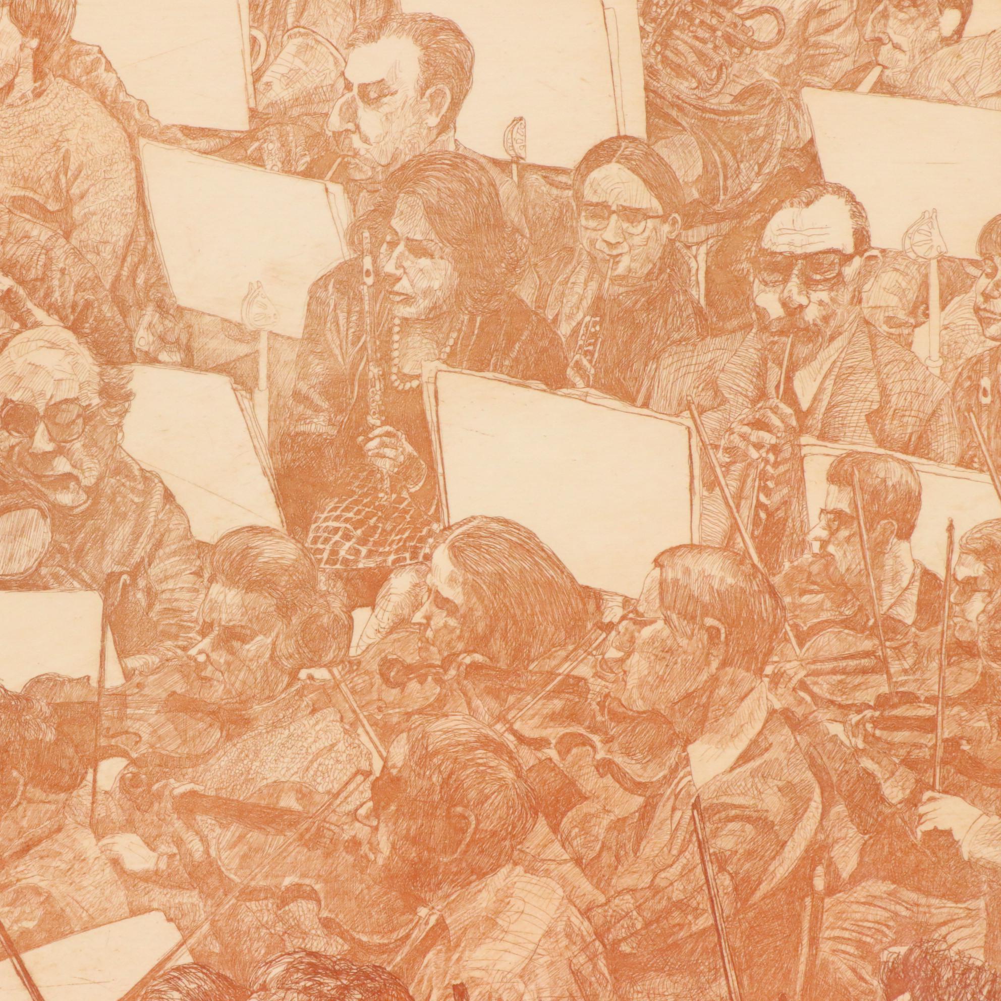 Brian A. McCall Etching "The Baltimore Symphony," 1978 | EBTH