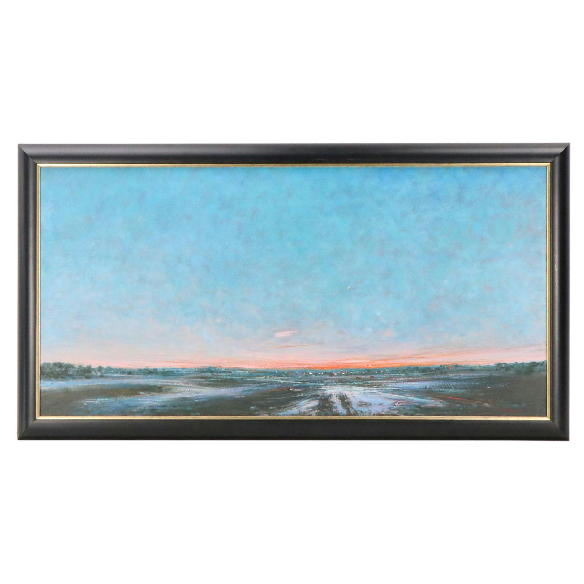 David Melby Acrylic Painting "Winter Drift of Rose Wind: Fragrant Light ...