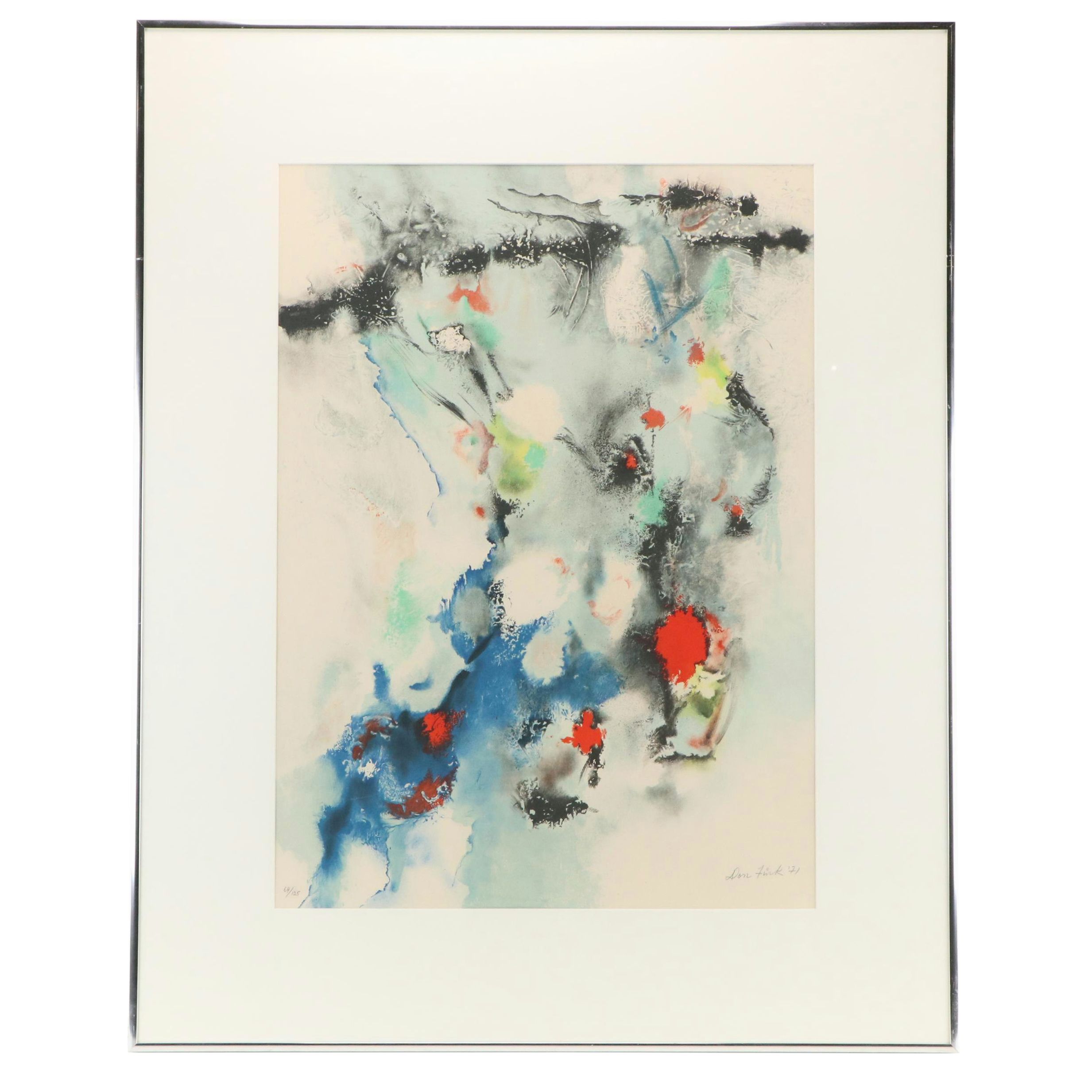 Don Fink Abstract Color Lithograph 1971 | Everything But The House