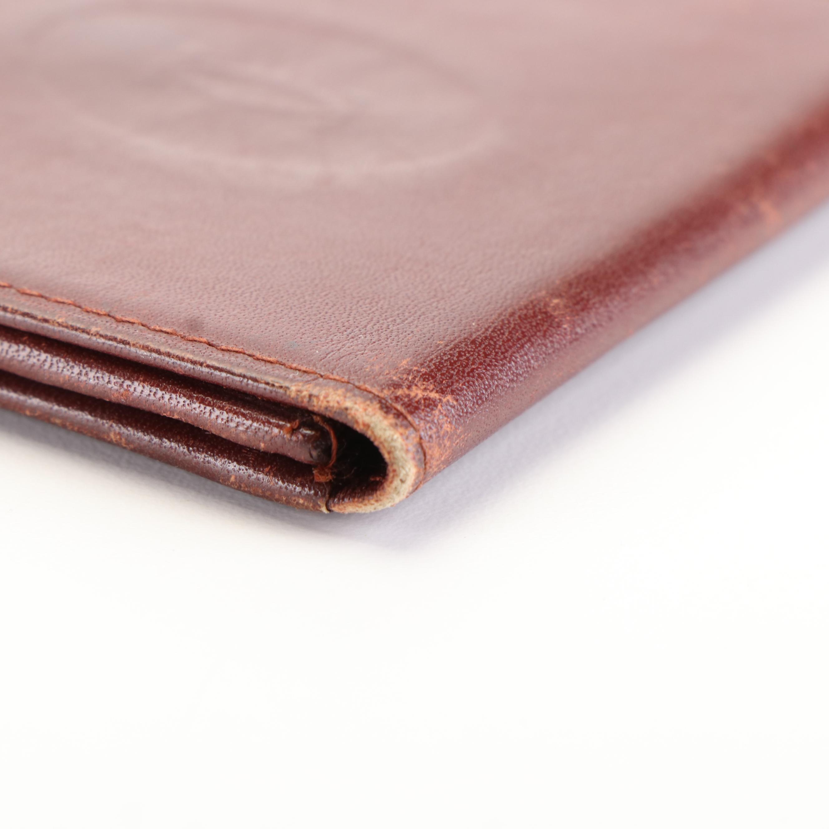 Cartier Card Case in Burgundy Leather | Everything But The House