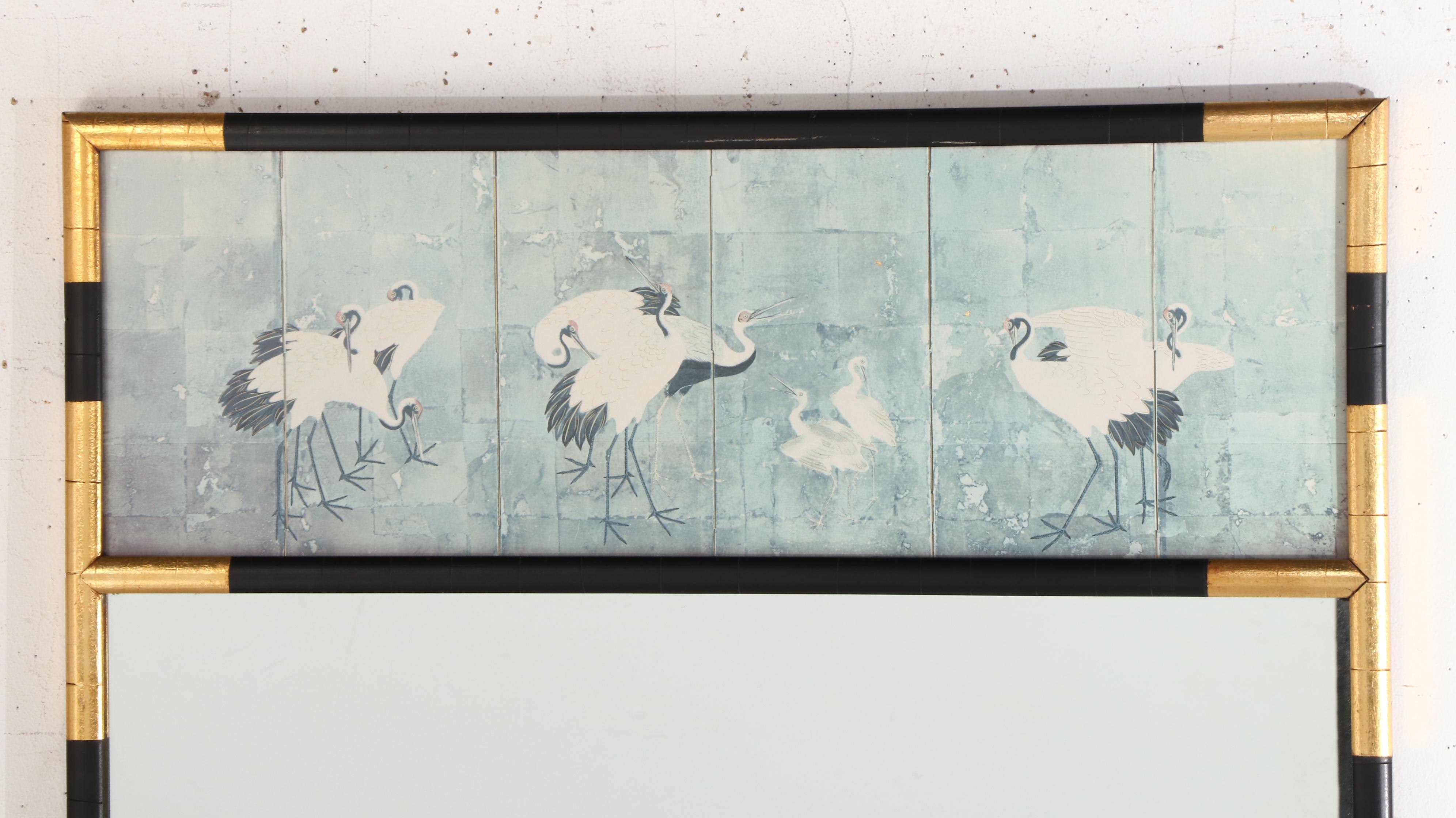 Japanesque Crane Trumeau Mirror | EBTH