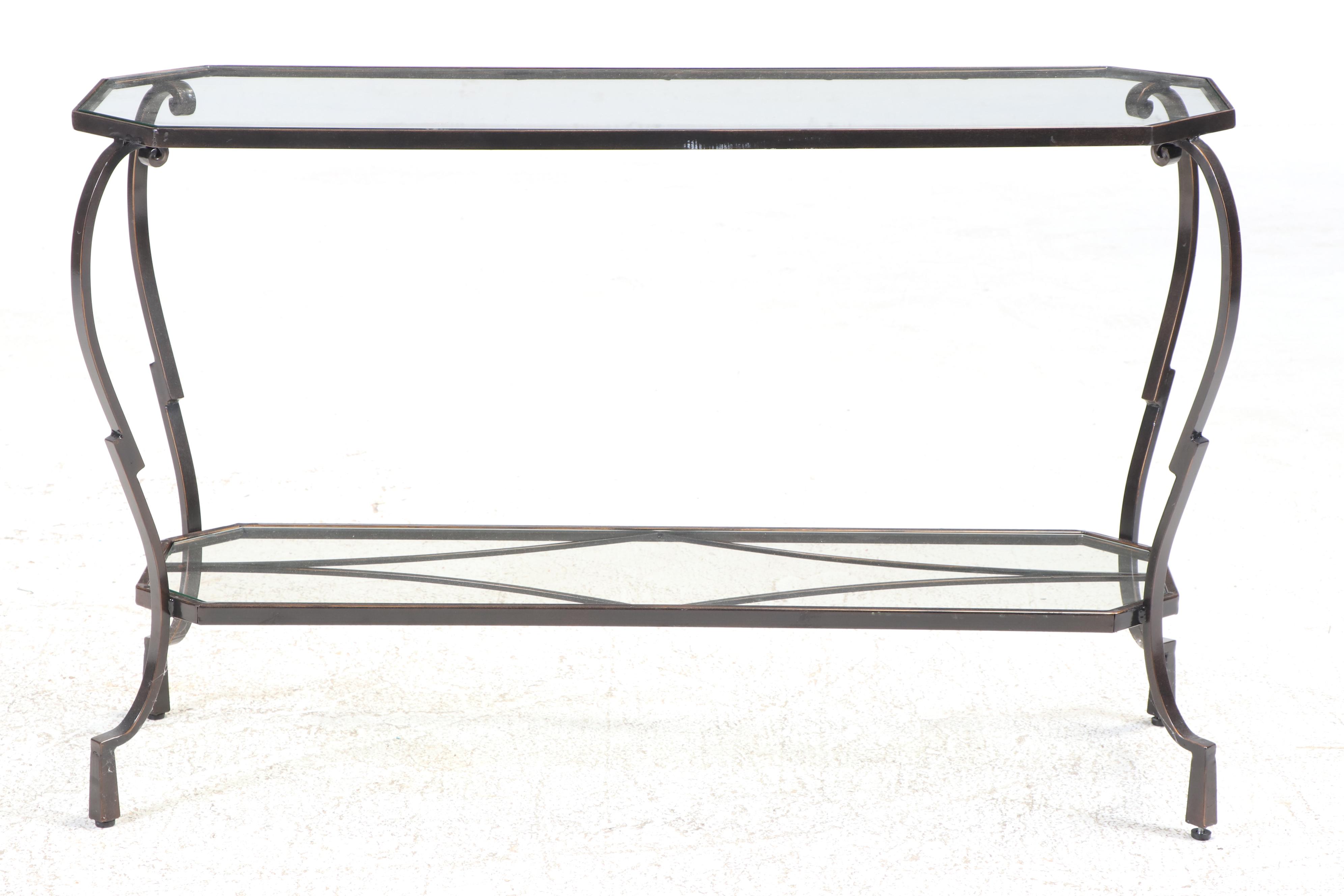 Kings Brand Furniture Verona Metal and Glass Occasional Entryway ...