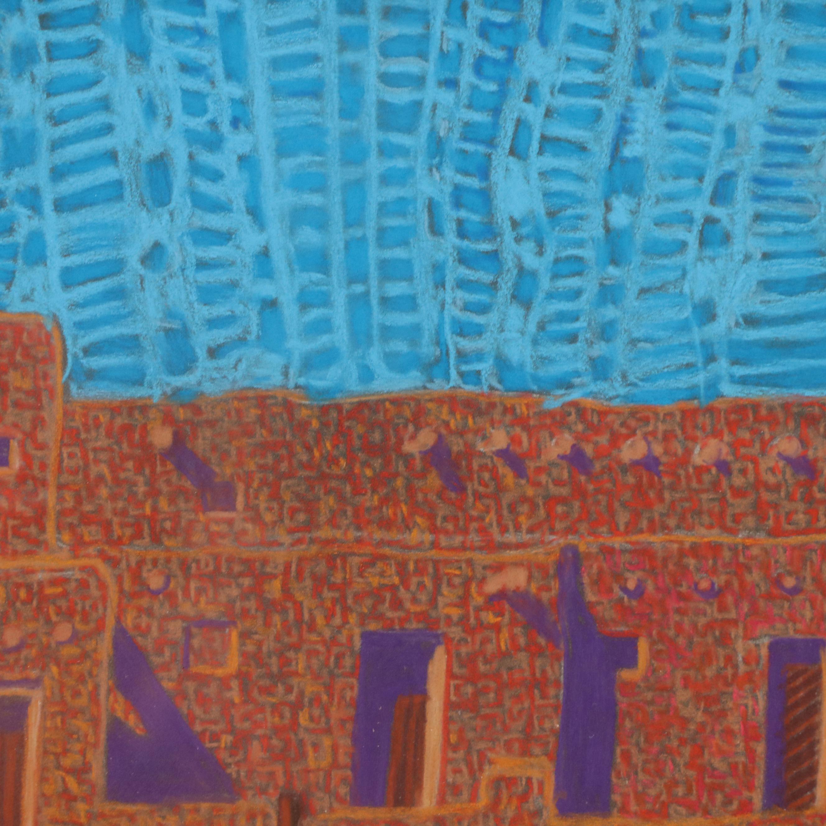 Rosemary Ryan Mixed Media Painting of American Southwest Pueblo ...