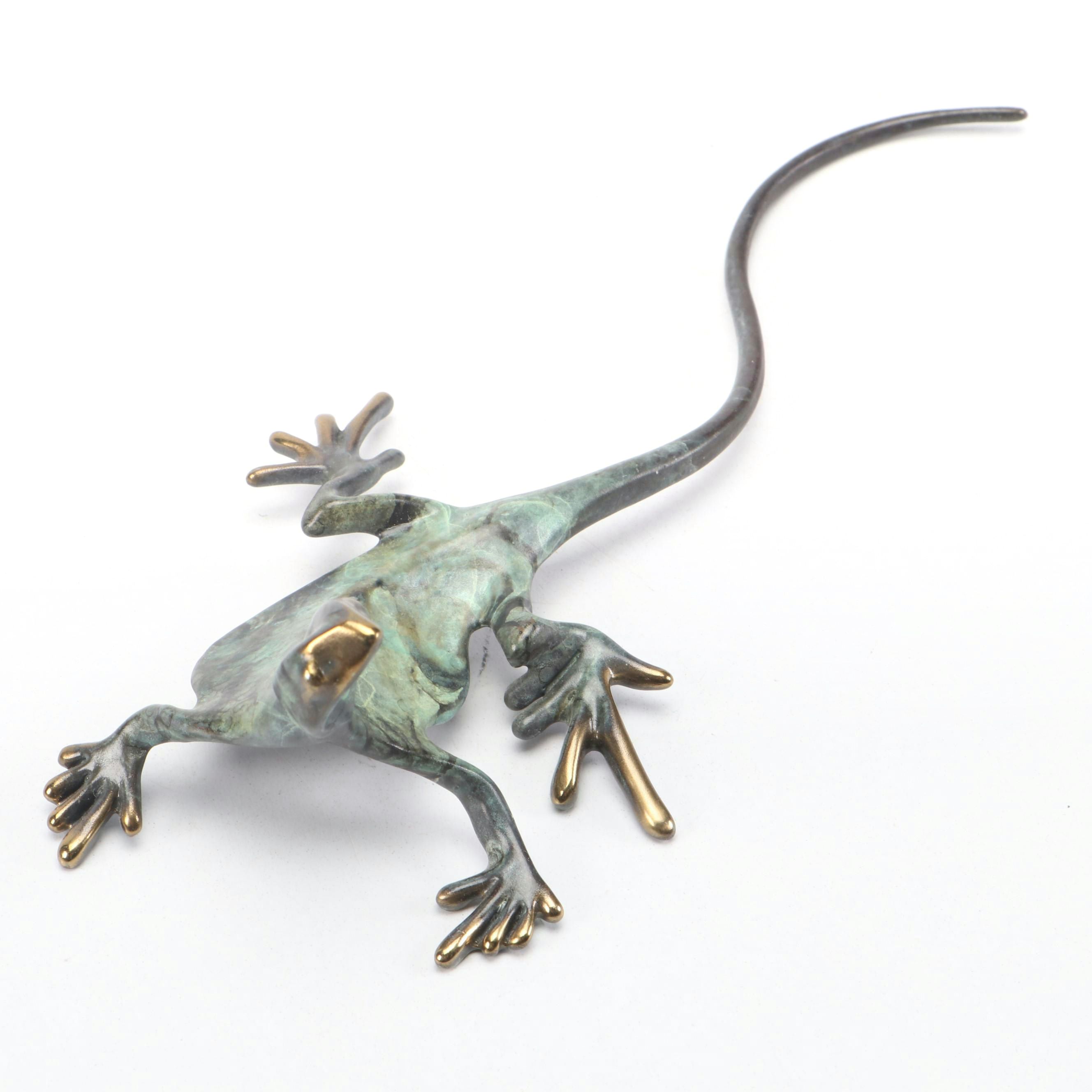 Michael Storey Gilt and Patinated Bronze Lizard | EBTH