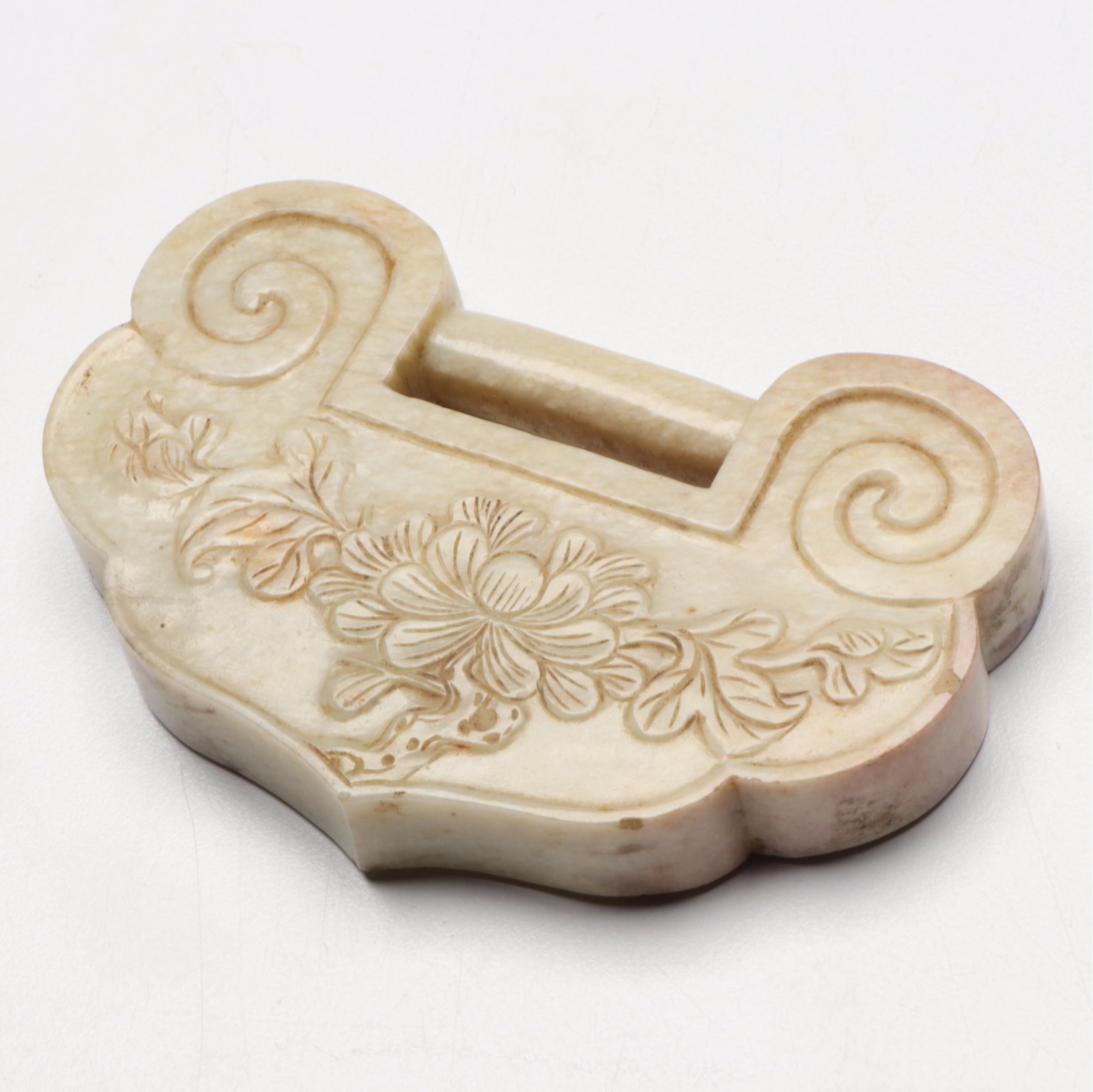 Antique Chinese Carved Jade Lock, Qing Dynasty | EBTH
