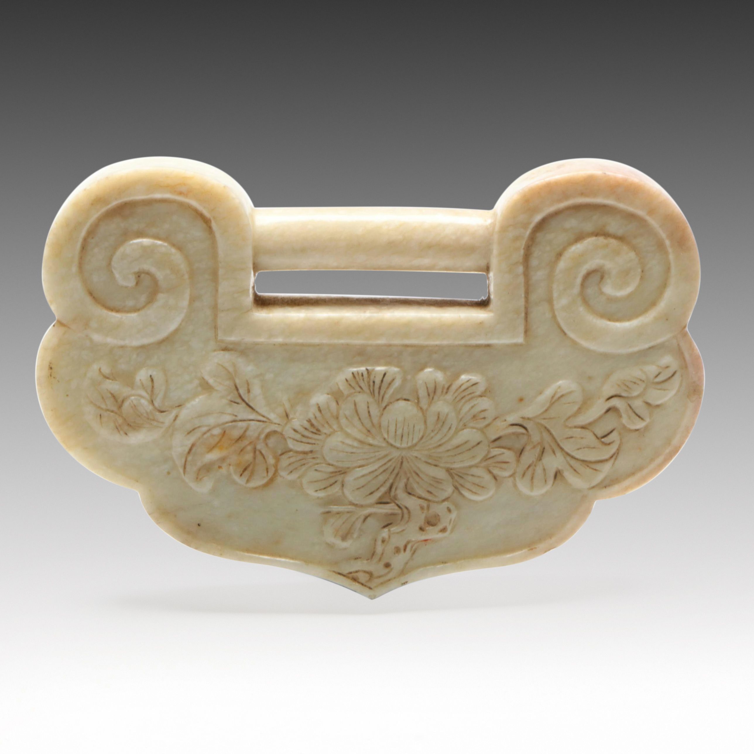 Antique Chinese Carved Jade Lock, Qing Dynasty | EBTH
