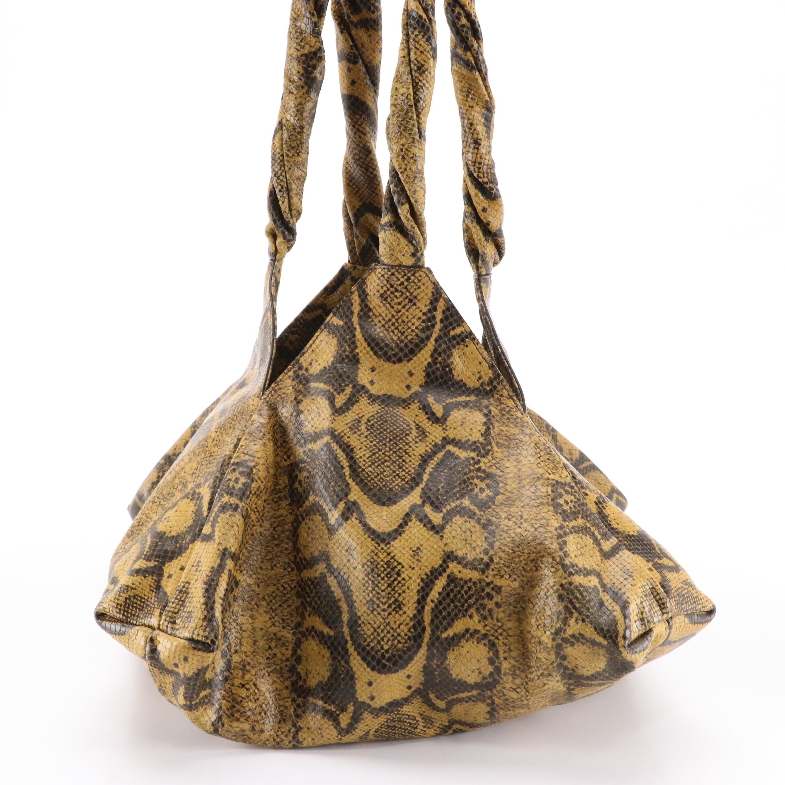 Givenchy Python Print Leather Pyramid Bag | EBTH