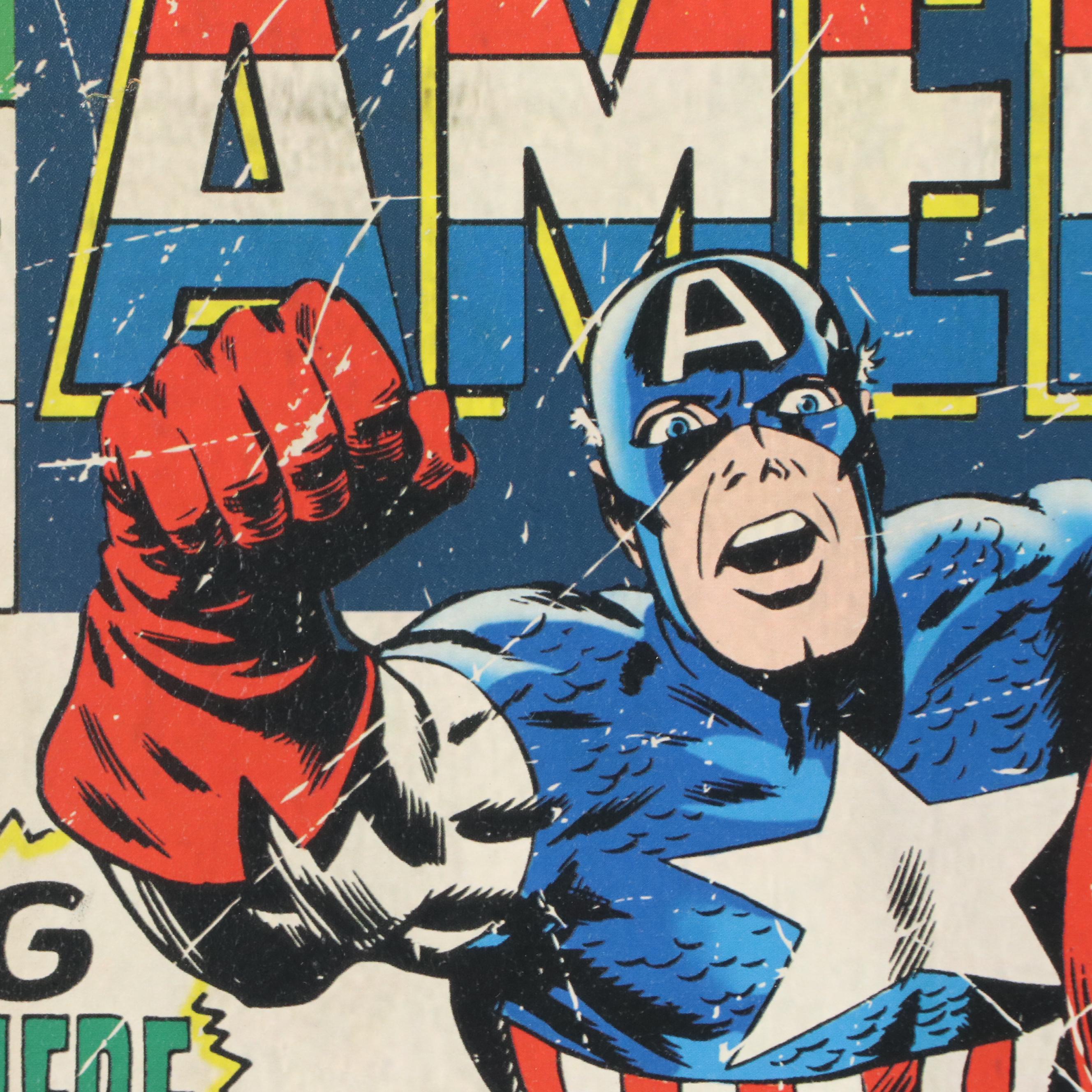 "Captain America" Offset Lithograph Reproduction Comic Book Cover | EBTH