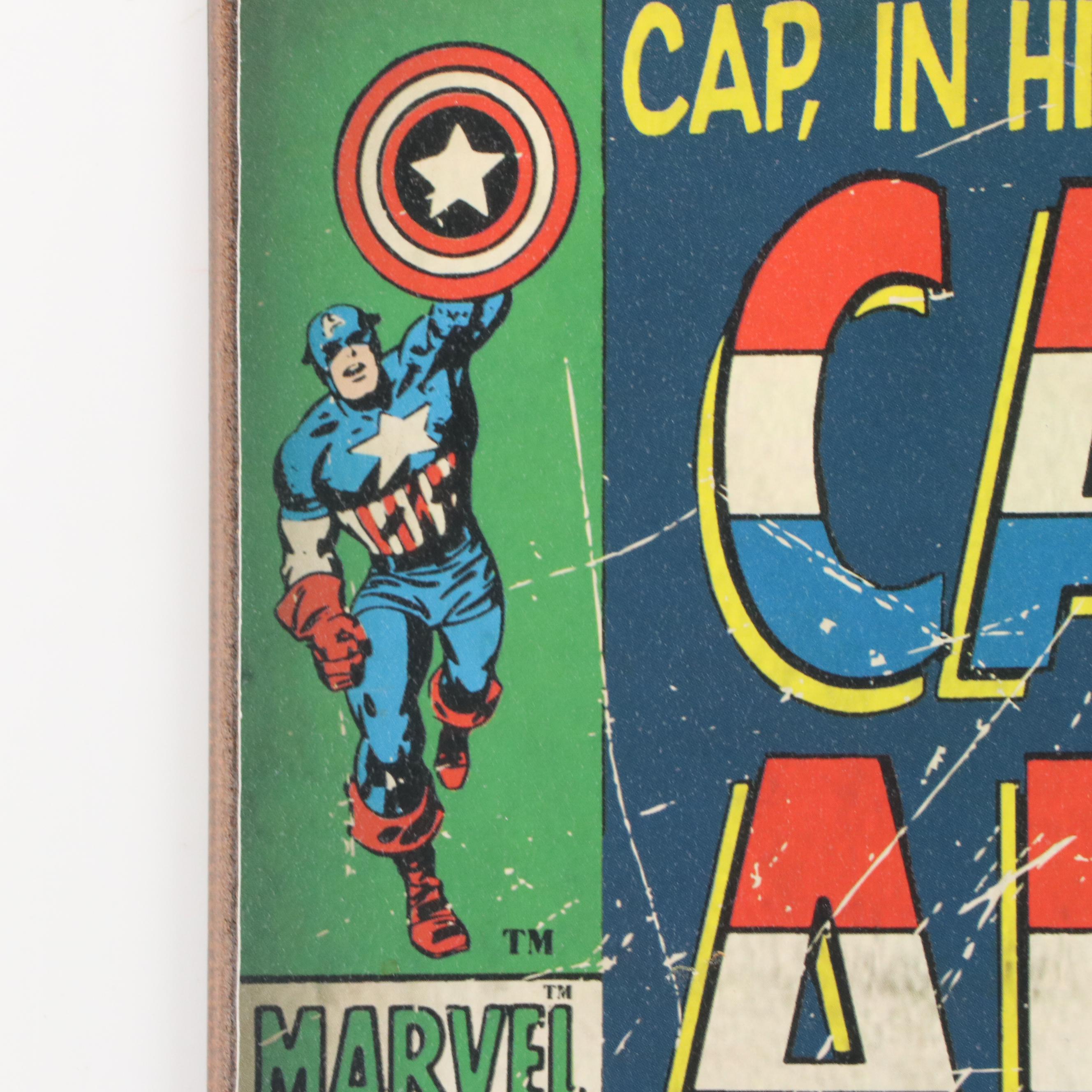 "Captain America" Offset Lithograph Reproduction Comic Book Cover | EBTH